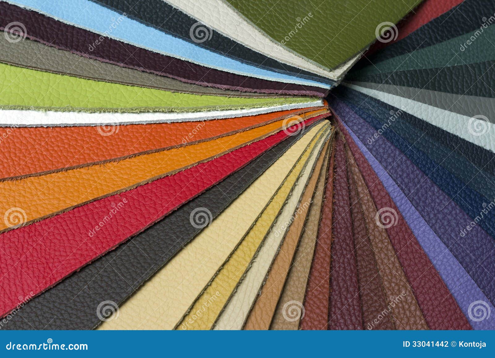 Multicolored Leather Samples - Closeup Stock Photo - Image of ...