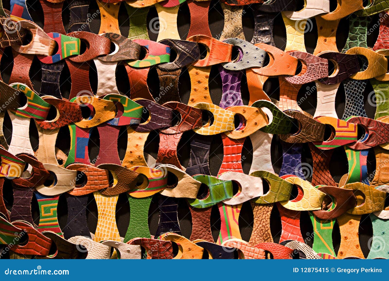 Multicolored Leather Weave stock image. Image of woven - 12875415