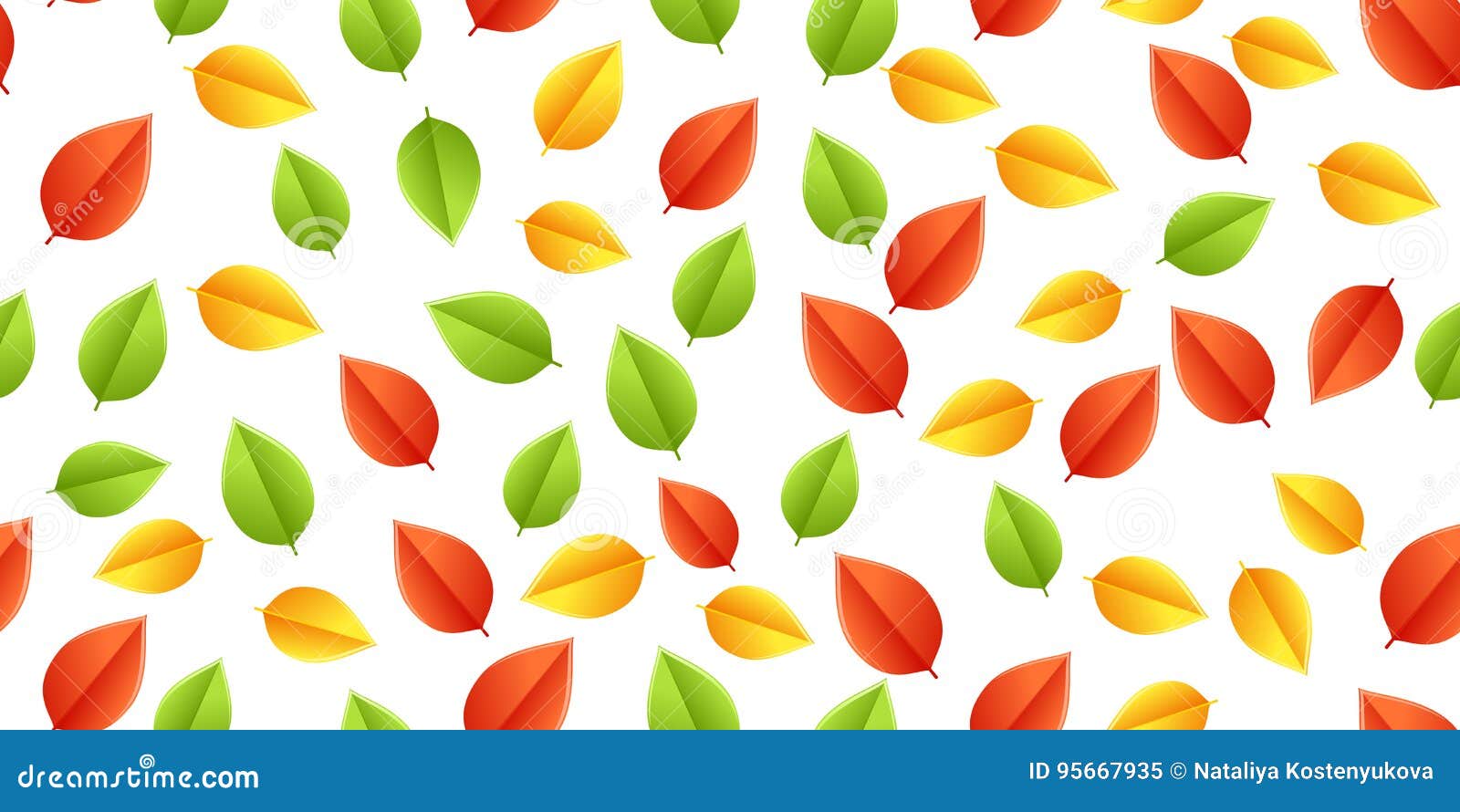 Multicolored leaves autumn stock vector. Illustration of repeat - 95667935