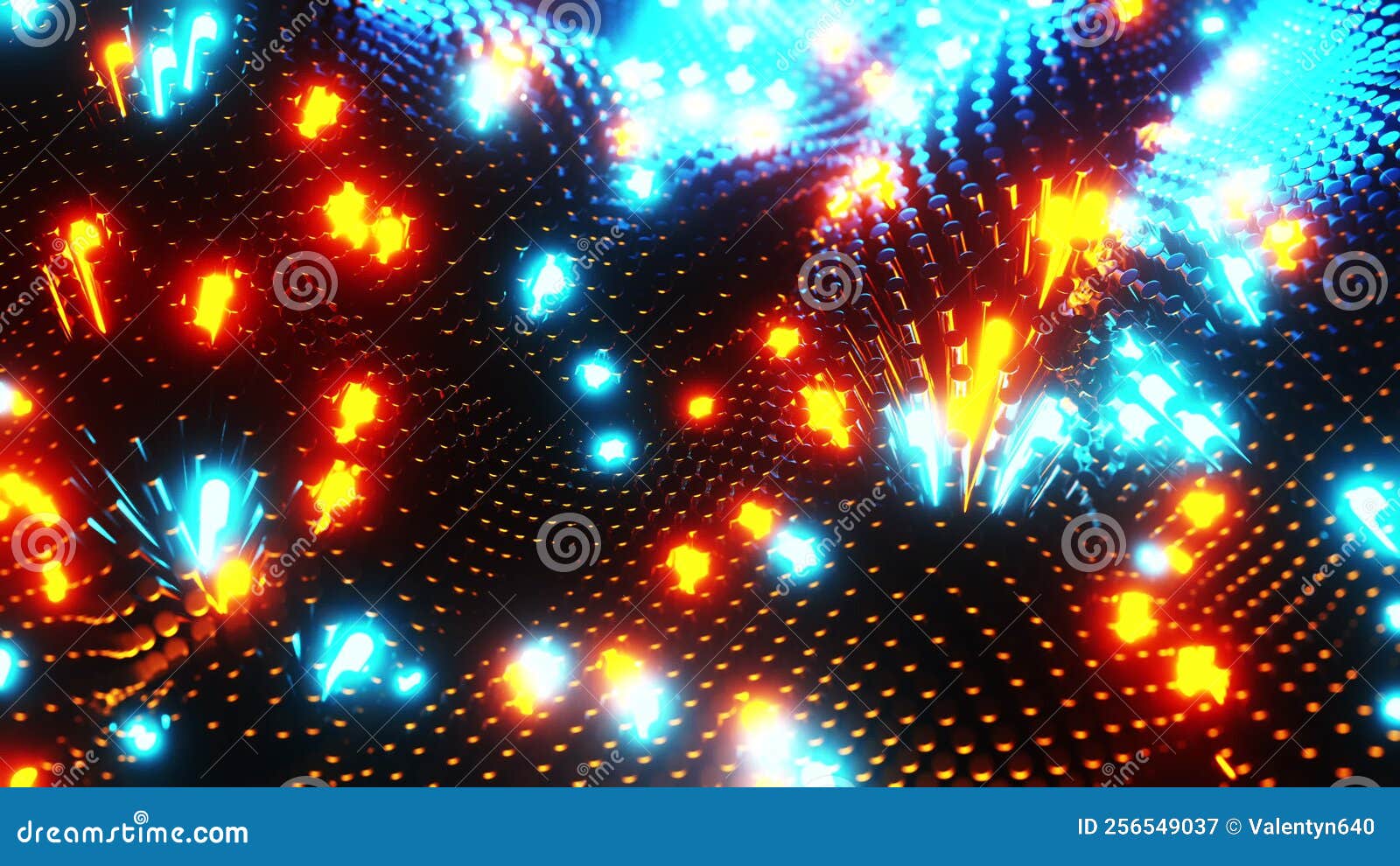 Multicolored LEDs Moving in Waves. Infinitely Looped Animation Stock ...