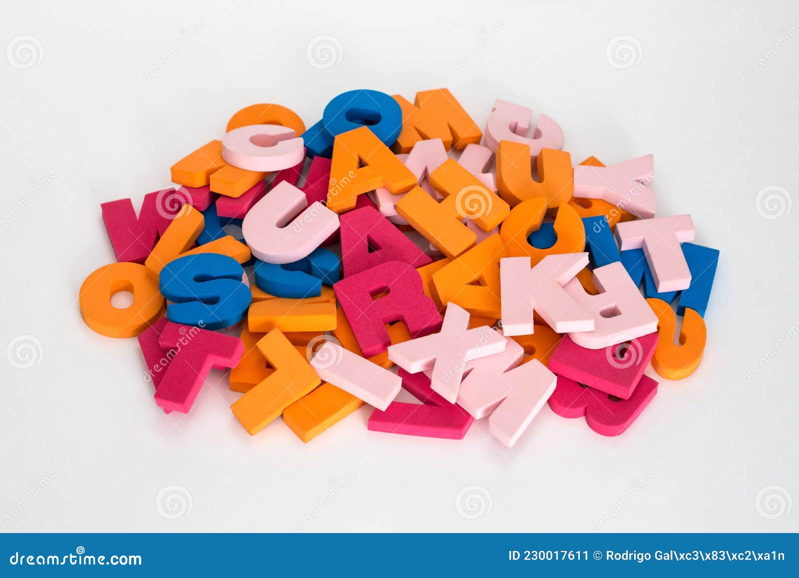 Messy and Stacked Multicolored Letters Alphabet Stock Image - Image of ...
