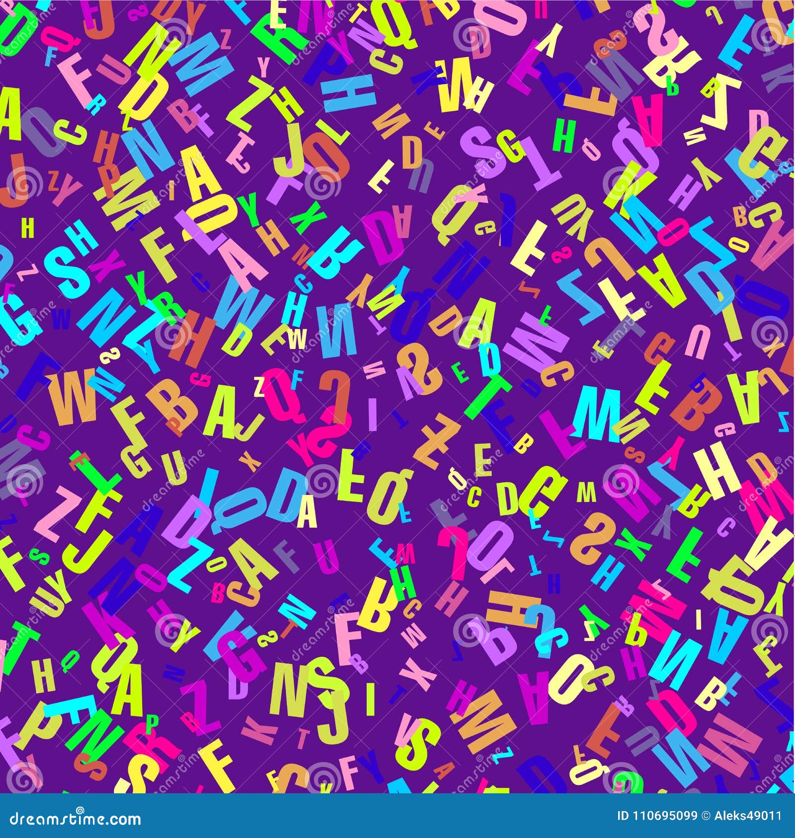 Multicolored Letters on a Bright Background Stock Vector - Illustration ...