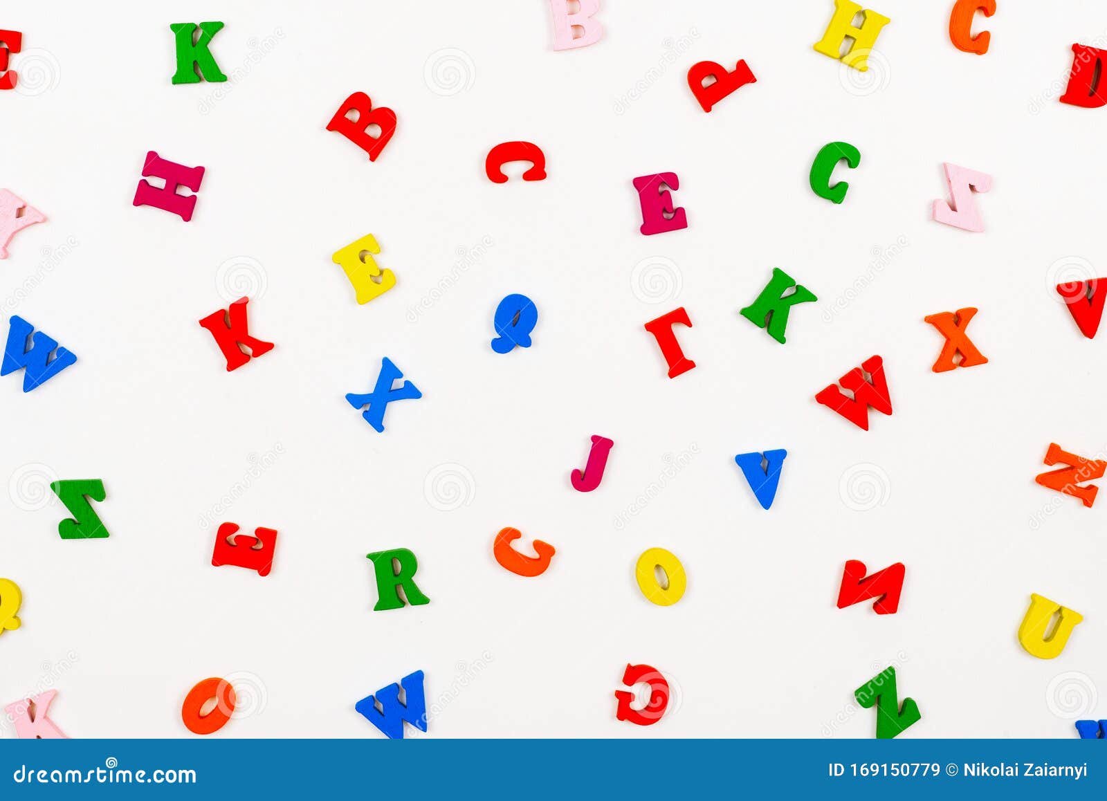 Multicolored Letters Isolated on a White Background Stock Illustration ...