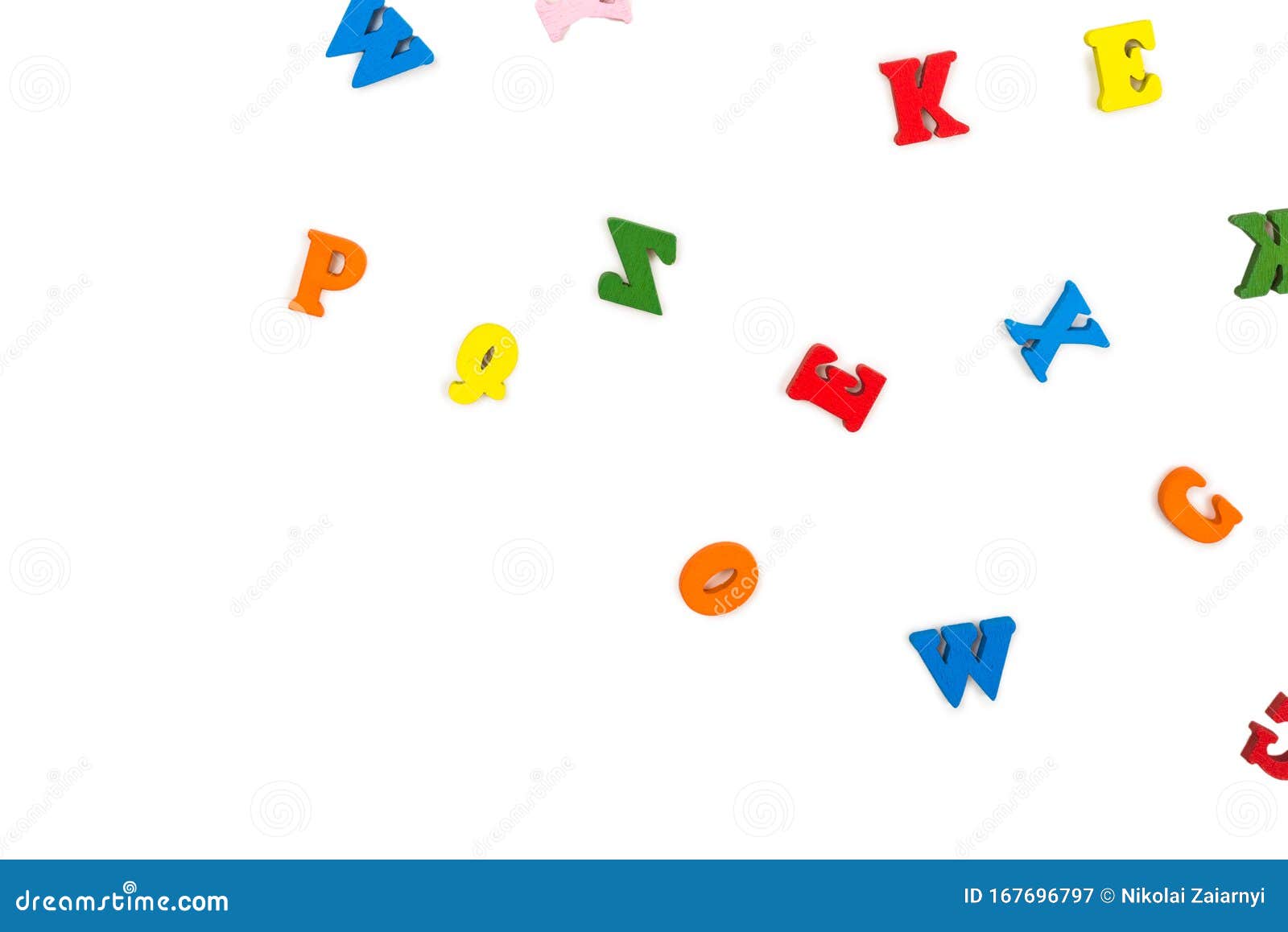 Multicolored Letters Isolated on a White Background Stock Illustration ...