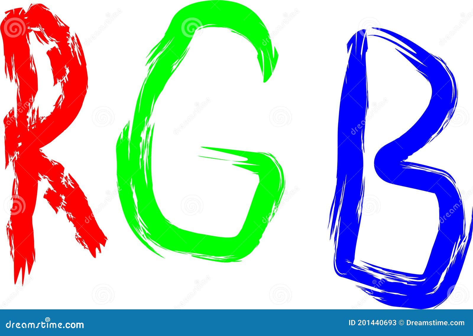 Multicolored letters RGB stock illustration. Illustration of letters ...