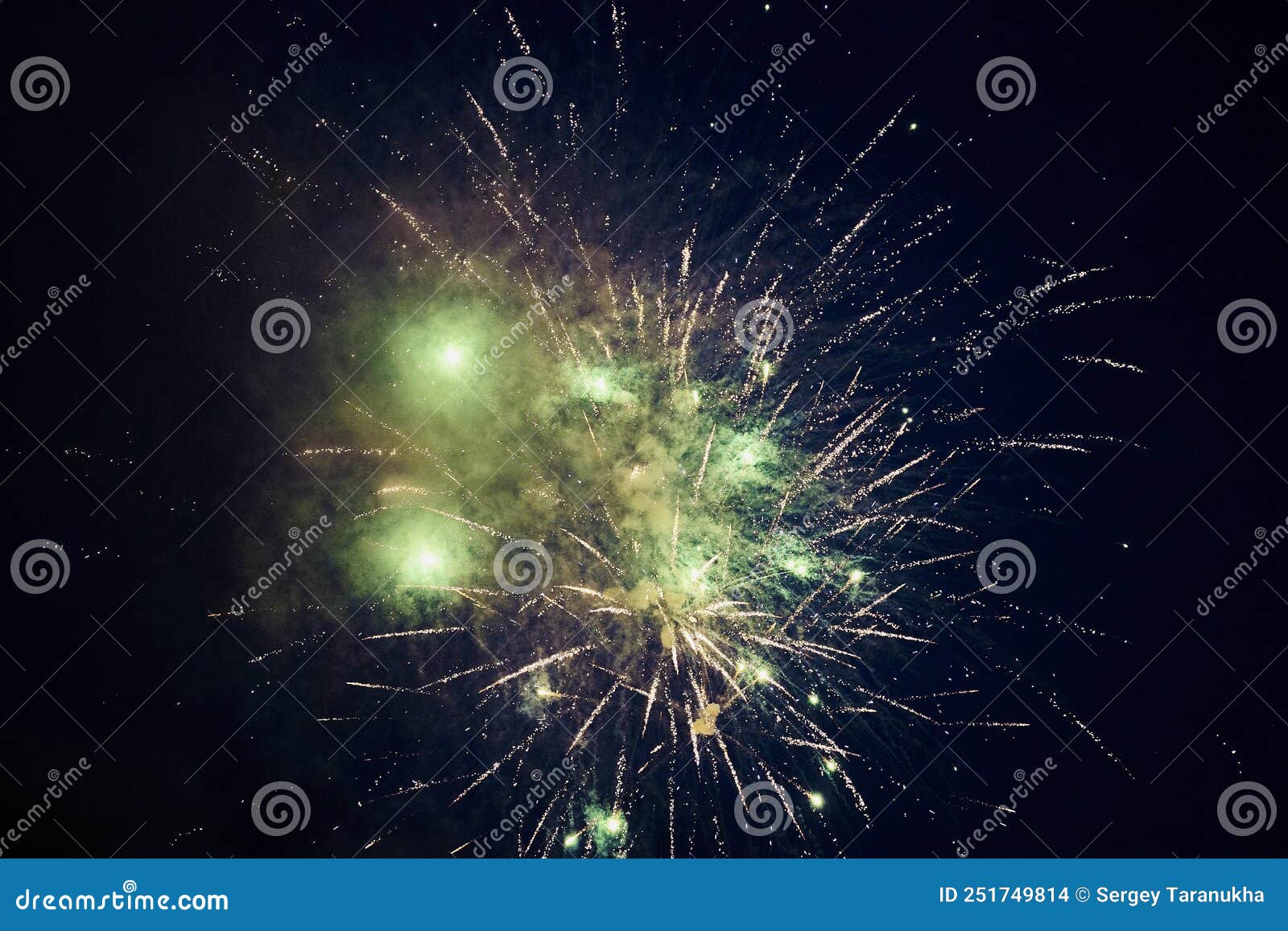 Multicolored Lights of Fireworks Exploding in the Night Sky Stock Photo ...