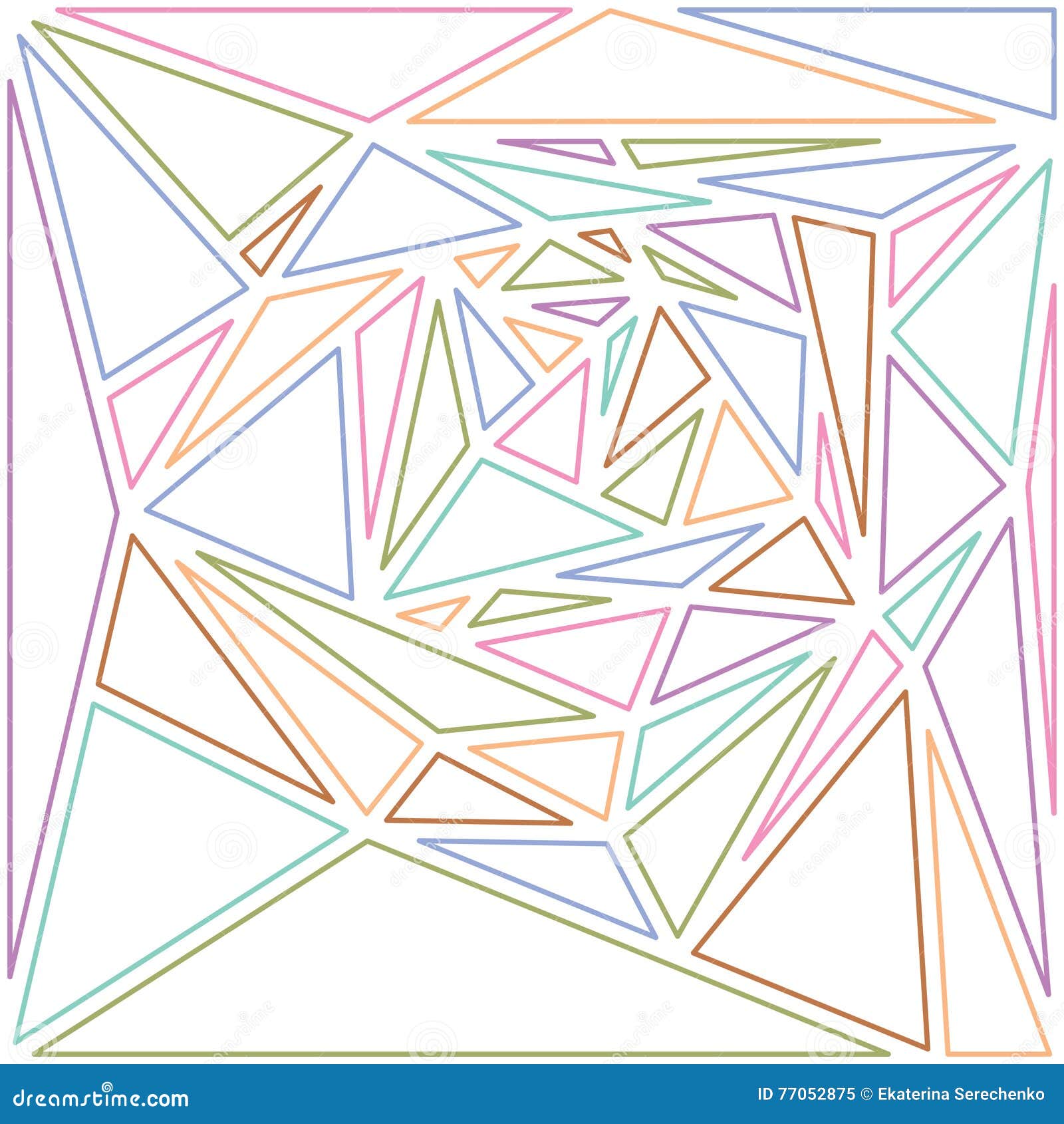 Multicolored Line Triangles Abstract Background Stock Vector ...