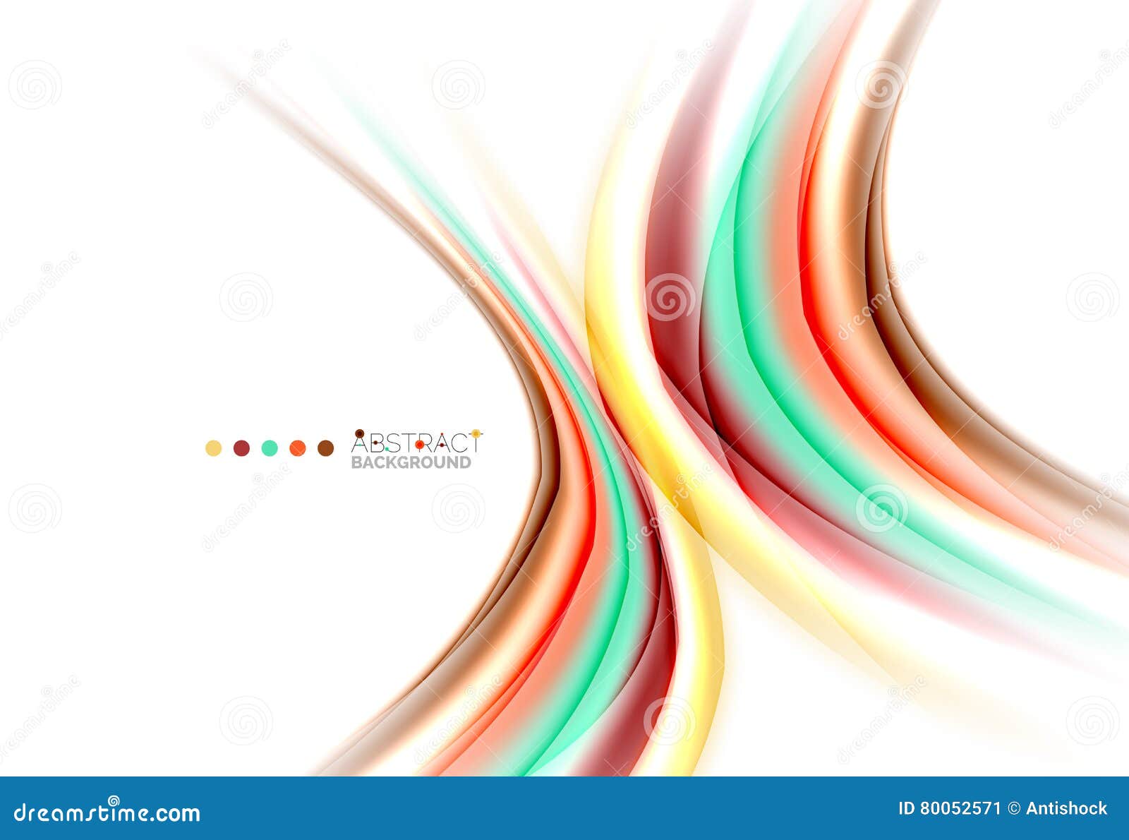Multicolored Lines on White, Motion Concept Abstract Background Stock ...