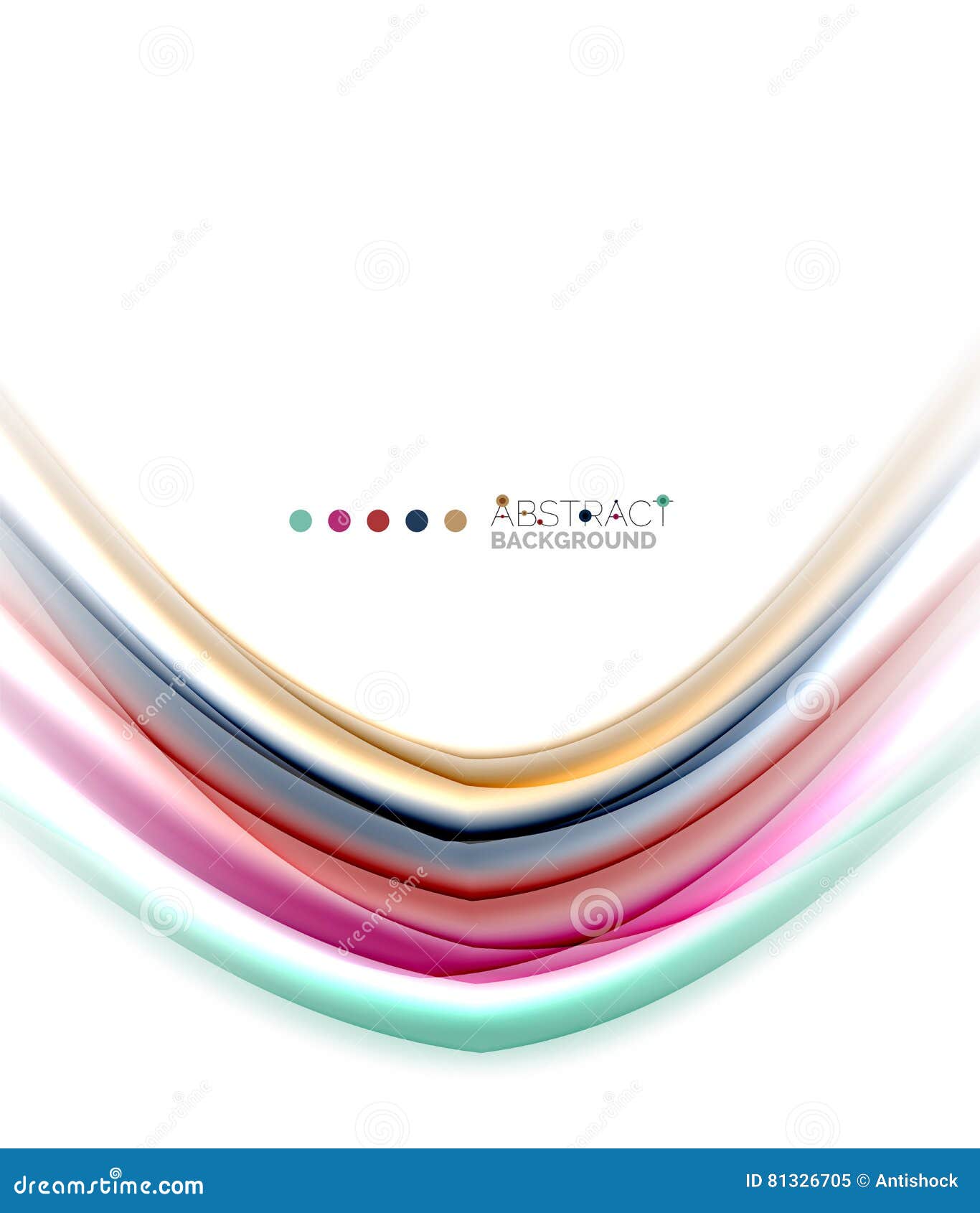 Multicolored Lines on White, Motion Concept Abstract Background Stock ...