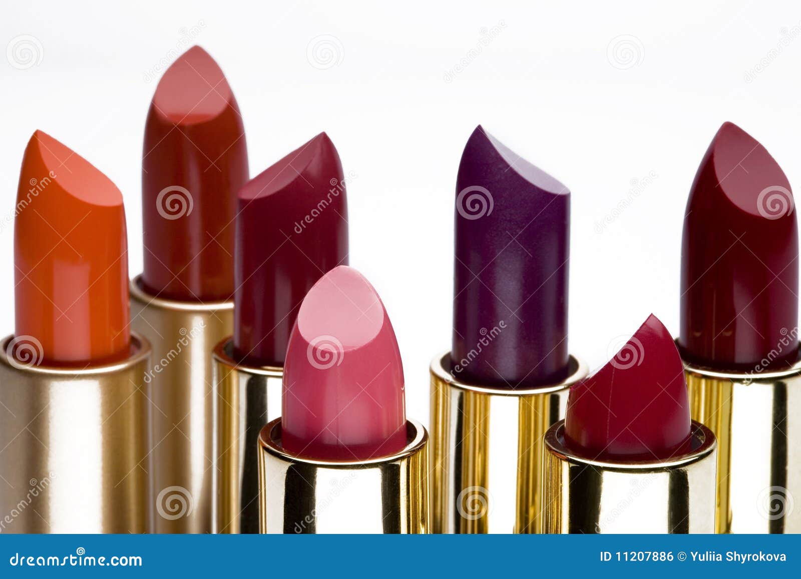 Multicolored lipsticks stock photo. Image of focus, white - 11207886