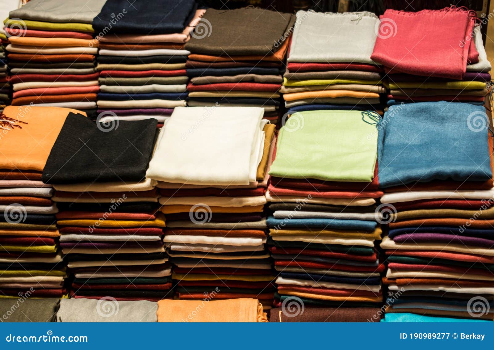 Multicolored Manufacturing Fabric Textiles in Pile Stock Image - Image ...
