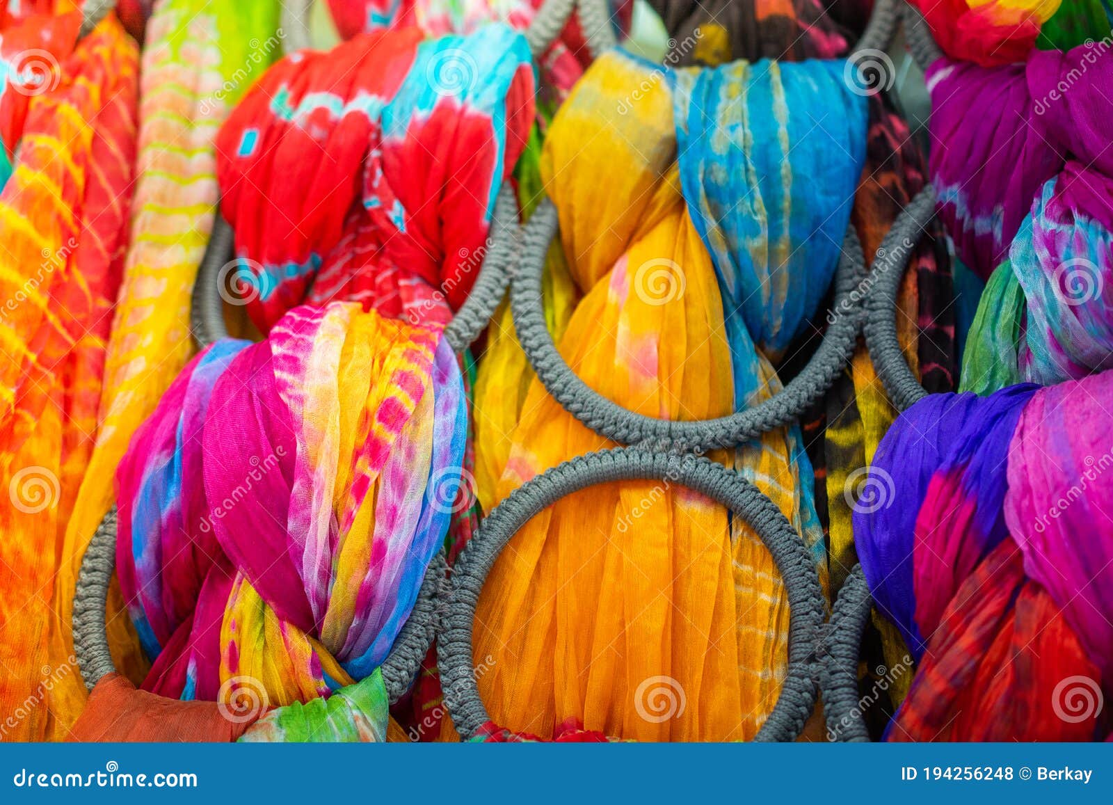 Multicolored Manufacturing Fabric Textiles in Pile Stock Photo - Image ...
