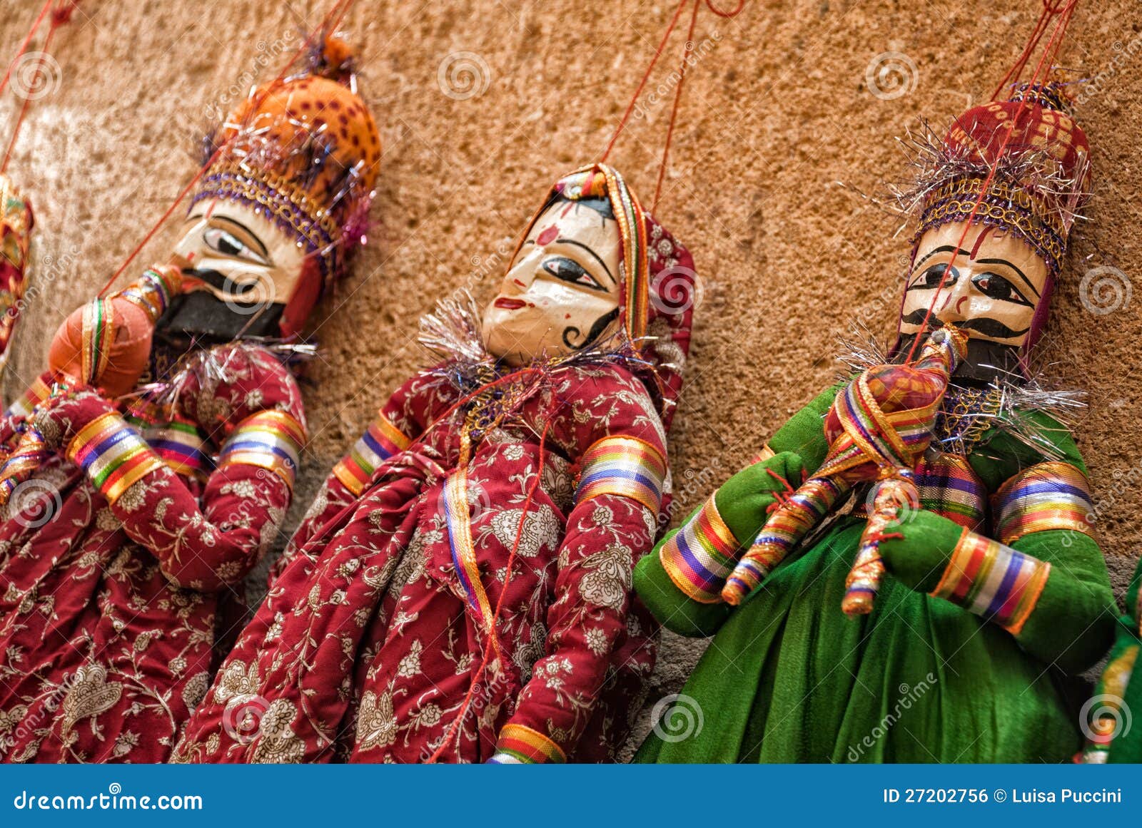 Multicolored marionettes stock photo. Image of jaisalmer - 27202756