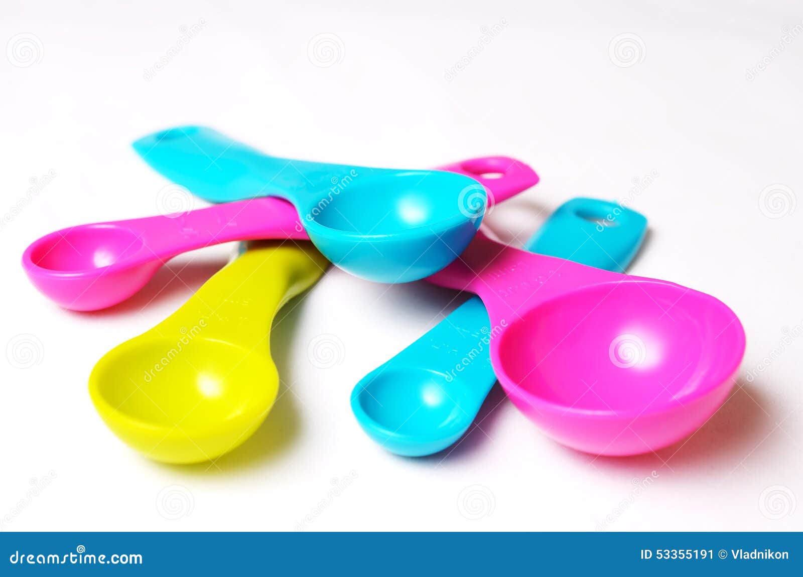 Multicolored Measuring Spoons. Stock Image - Image of white, colorful ...