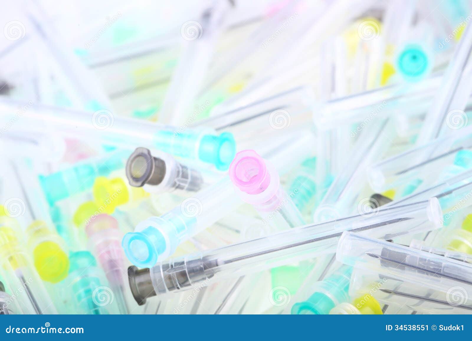 Multicolored Medical Needles. Stock Image - Image of paper, human: 34538551