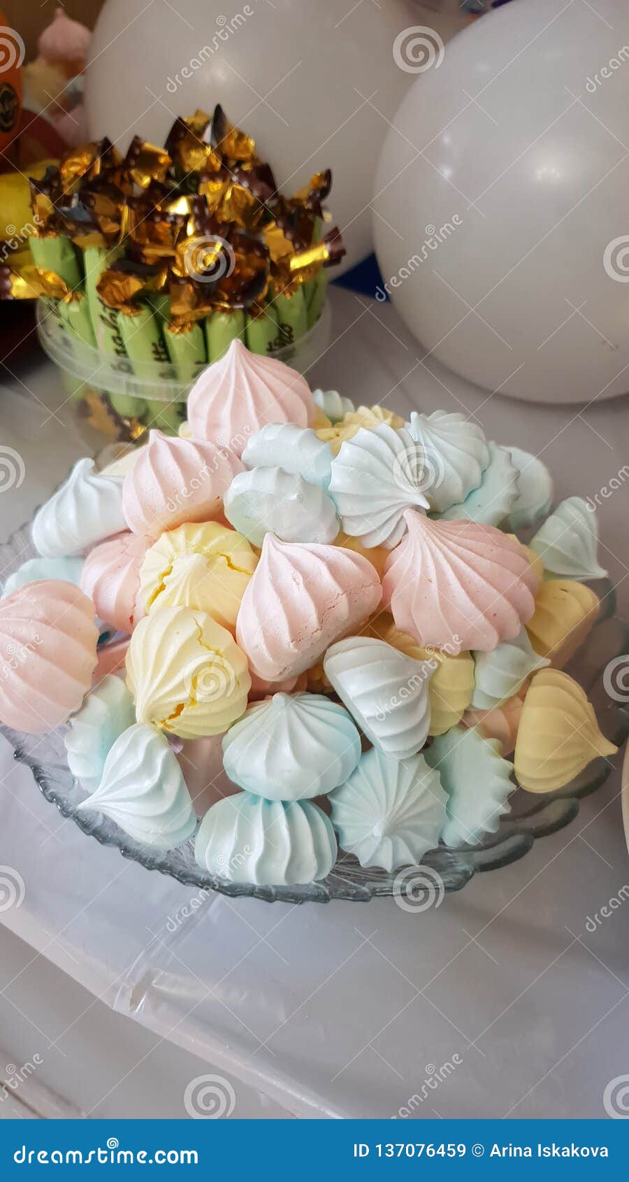 Multicolored meringues. editorial stock image. Image of wrappers ...