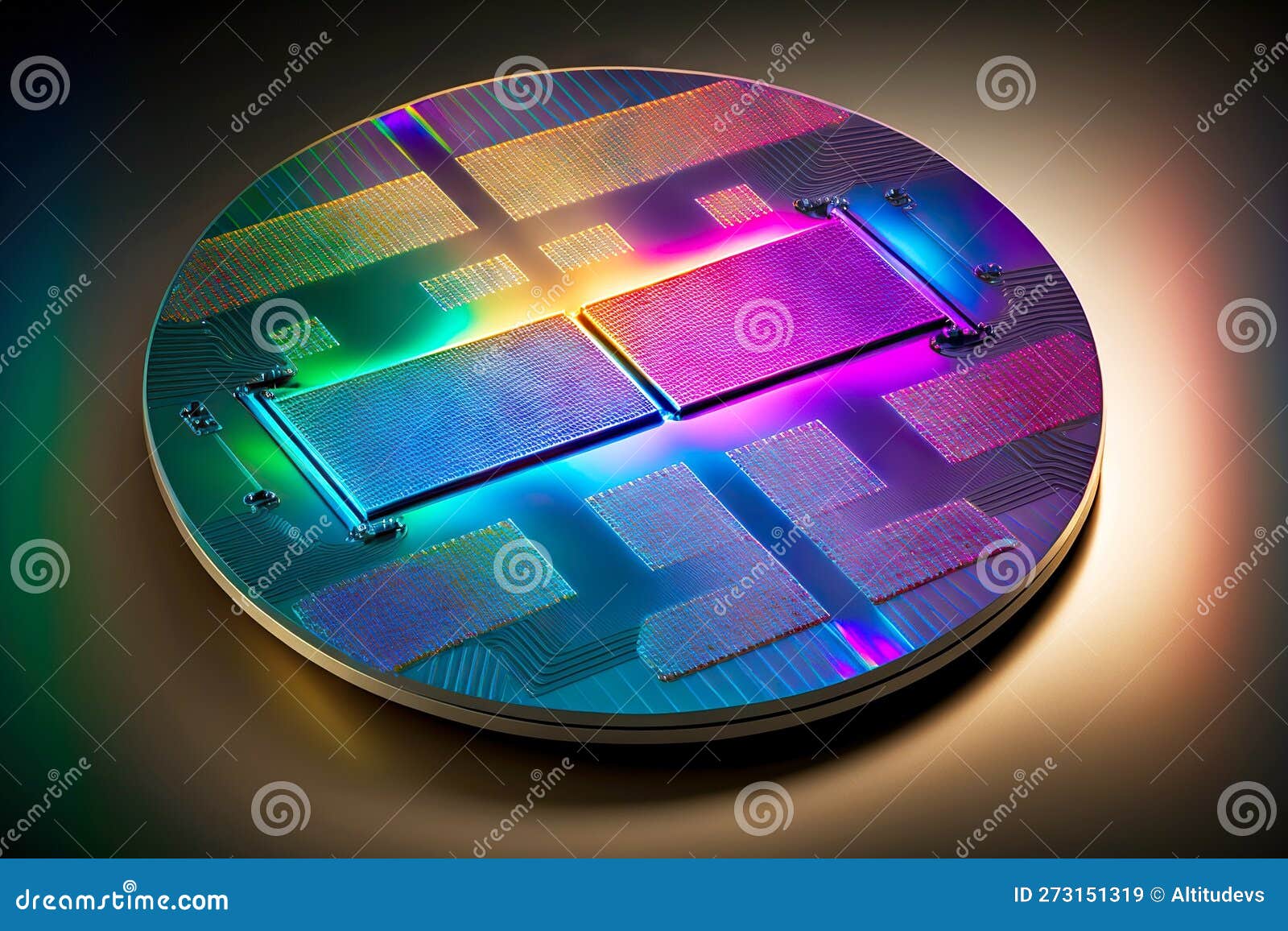 Multicolored Microcircuits for Technological Development Wafer ...