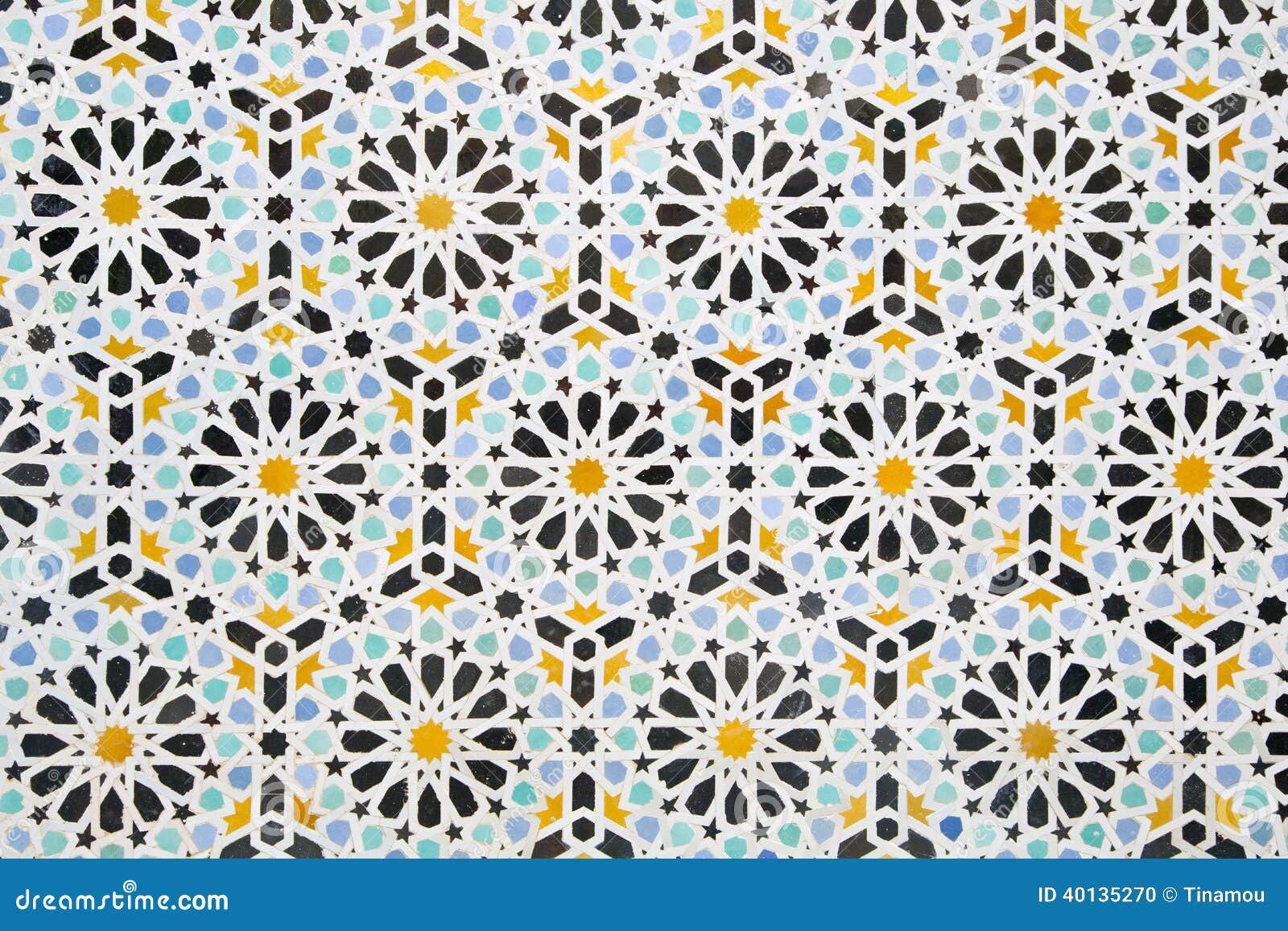 Multicolored Moroccan Decoration of a Wall, Texture Stock Photo - Image ...