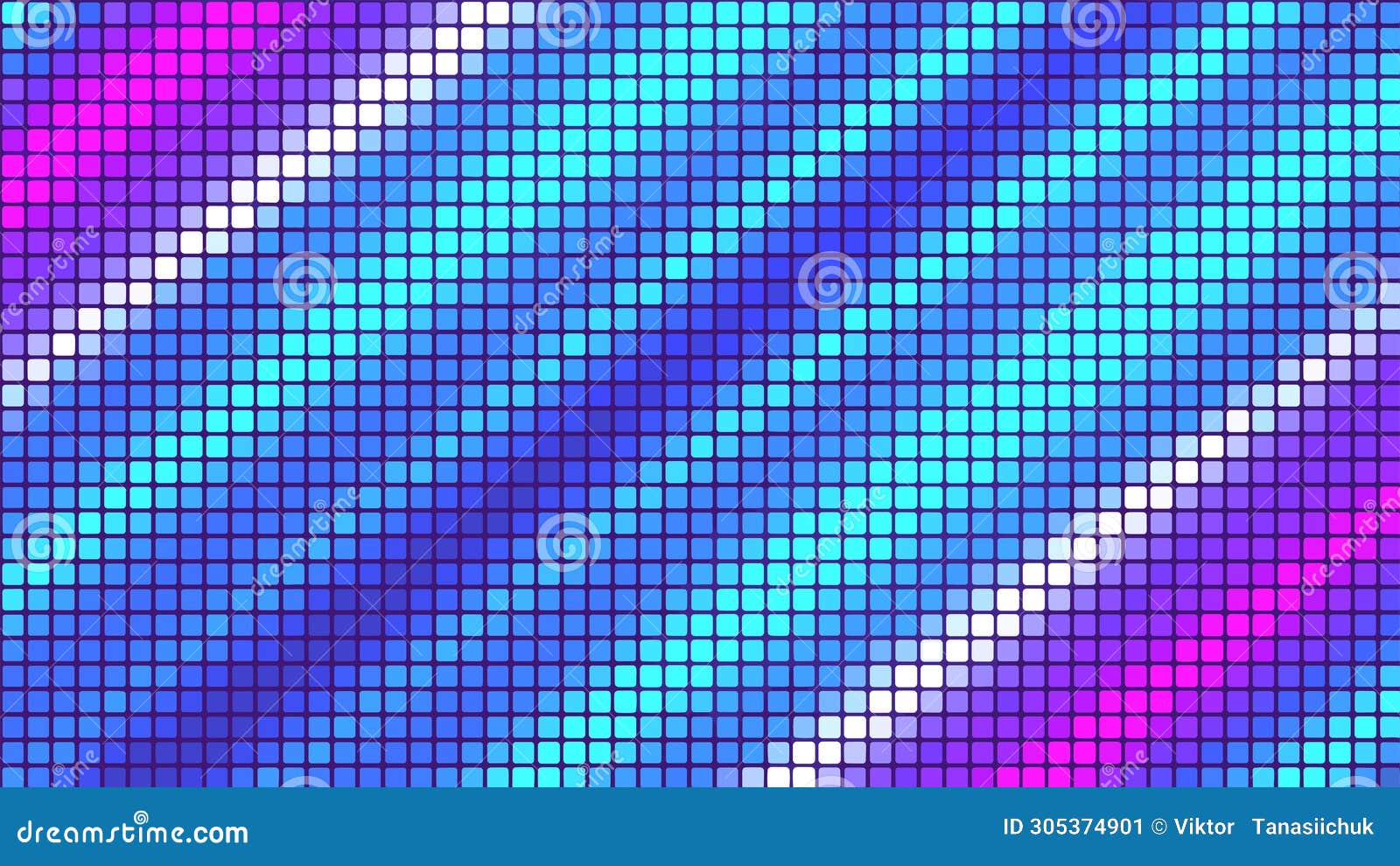 Multicolored Mosaic Background in Technology Concept. Abstract Rainbow ...