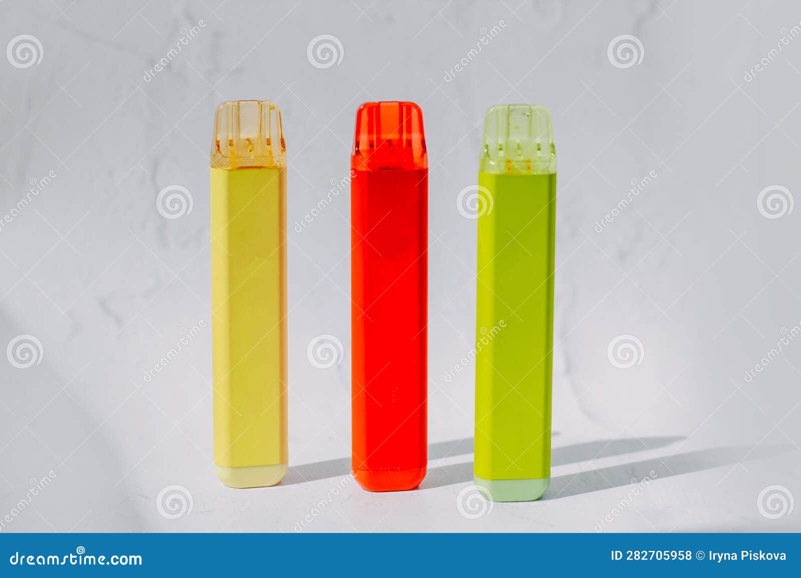 Multicolored Multi-use Electronic Vape Cigarettes Stock Photo - Image ...