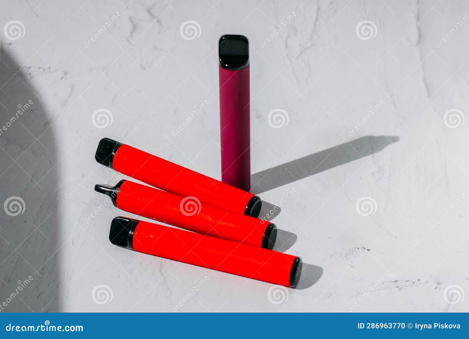 Multicolored Multi-use Electronic Vape Cigarettes Stock Photo - Image ...