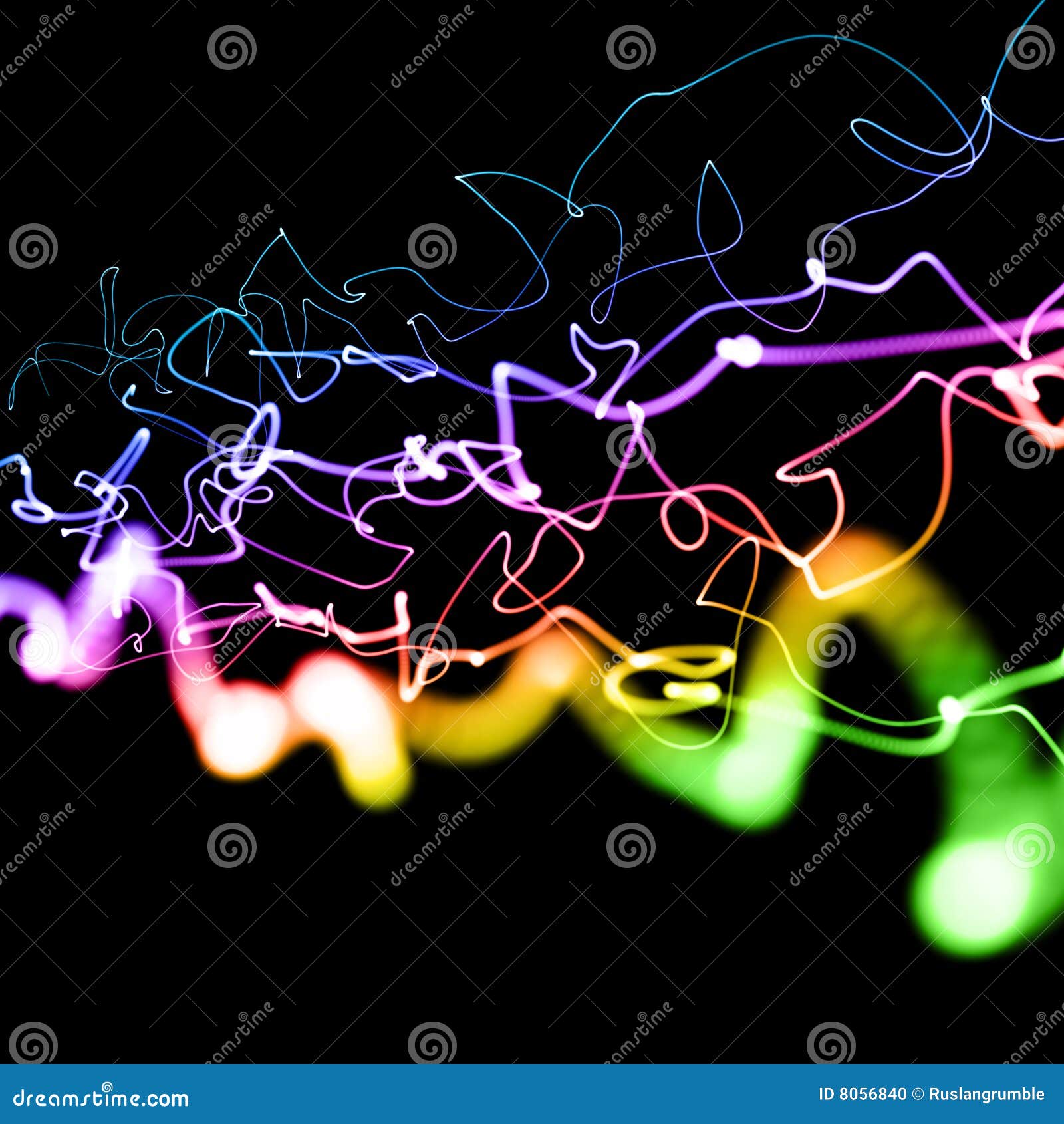 Multicolored neon lines stock illustration. Illustration of decoration ...