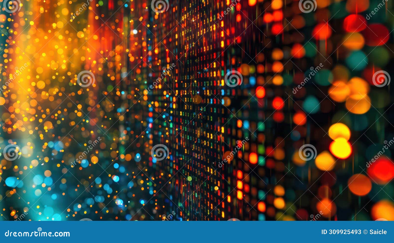 Multicolored Neon Sparkling Dots Abstract Background. Generative AI ...