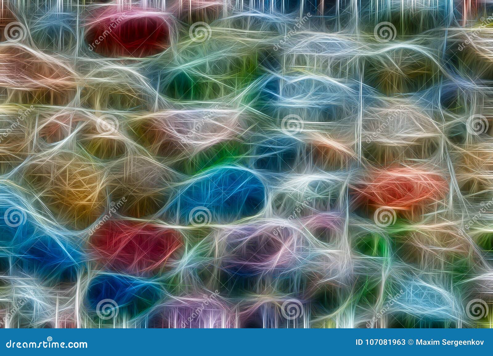 Multicolored Neural Network Background Stock Image - Image of idea ...