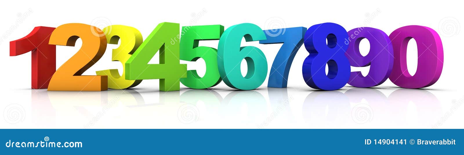 Multicolored numbers stock illustration. Illustration of idea - 14904141