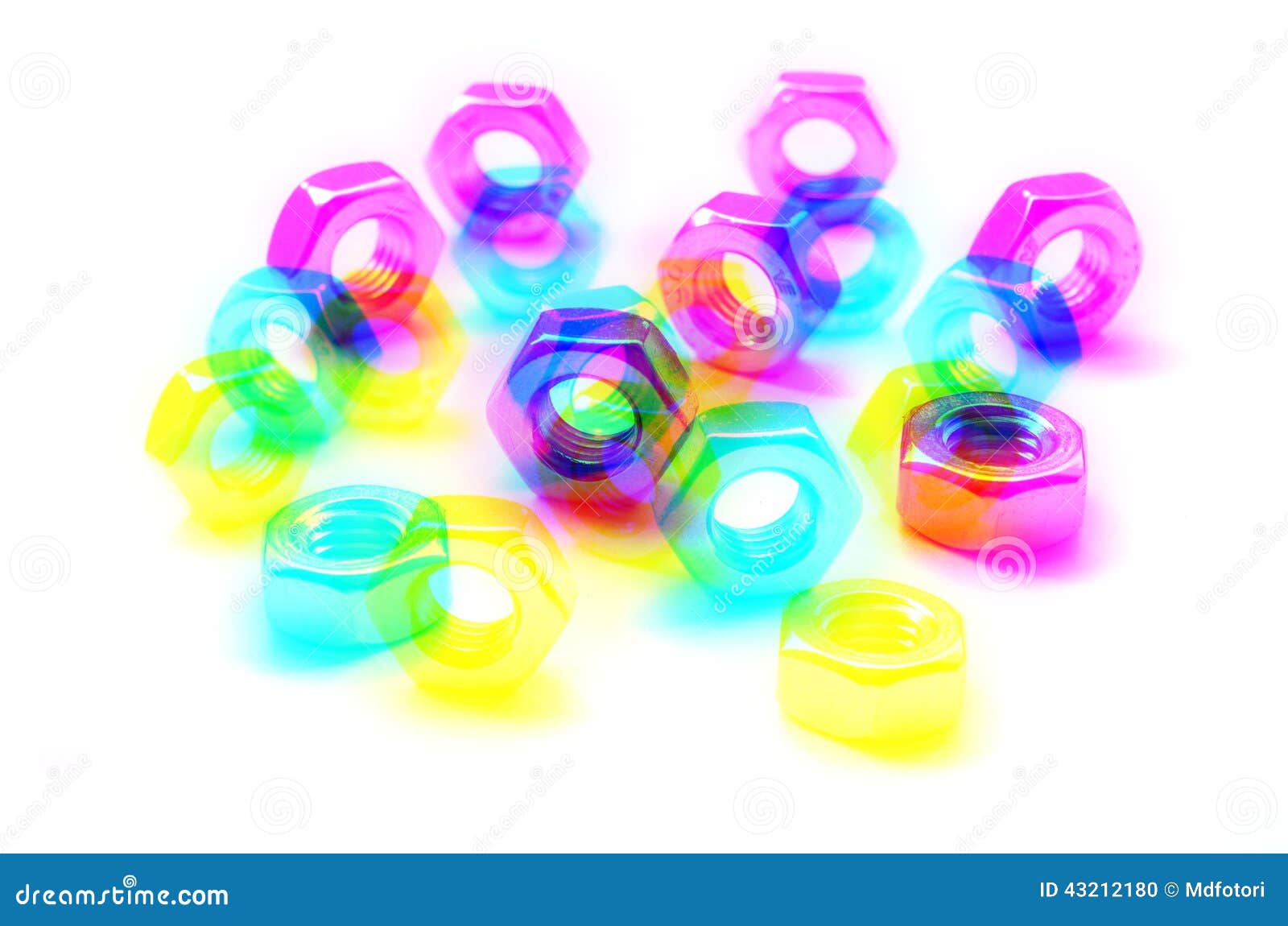 Multicolored Nuts on White Background Stock Photo - Image of collection ...