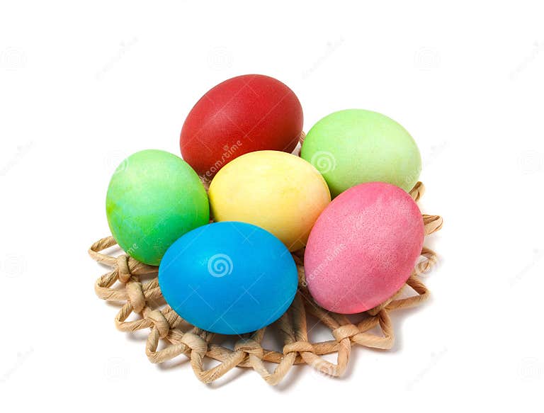 Multicolored Painted Easter Eggs Stock Image - Image of multicolored ...