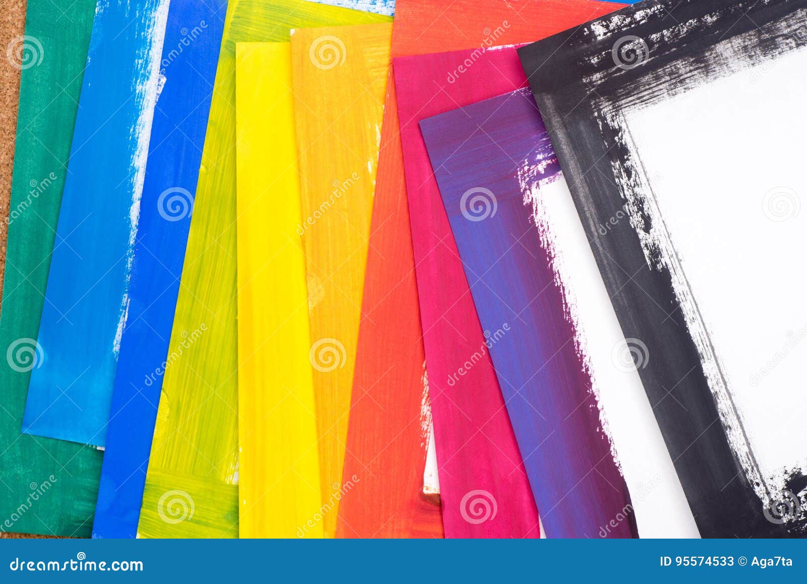 Multicolored Painted Paper Sheets Stock Image - Image of paint ...