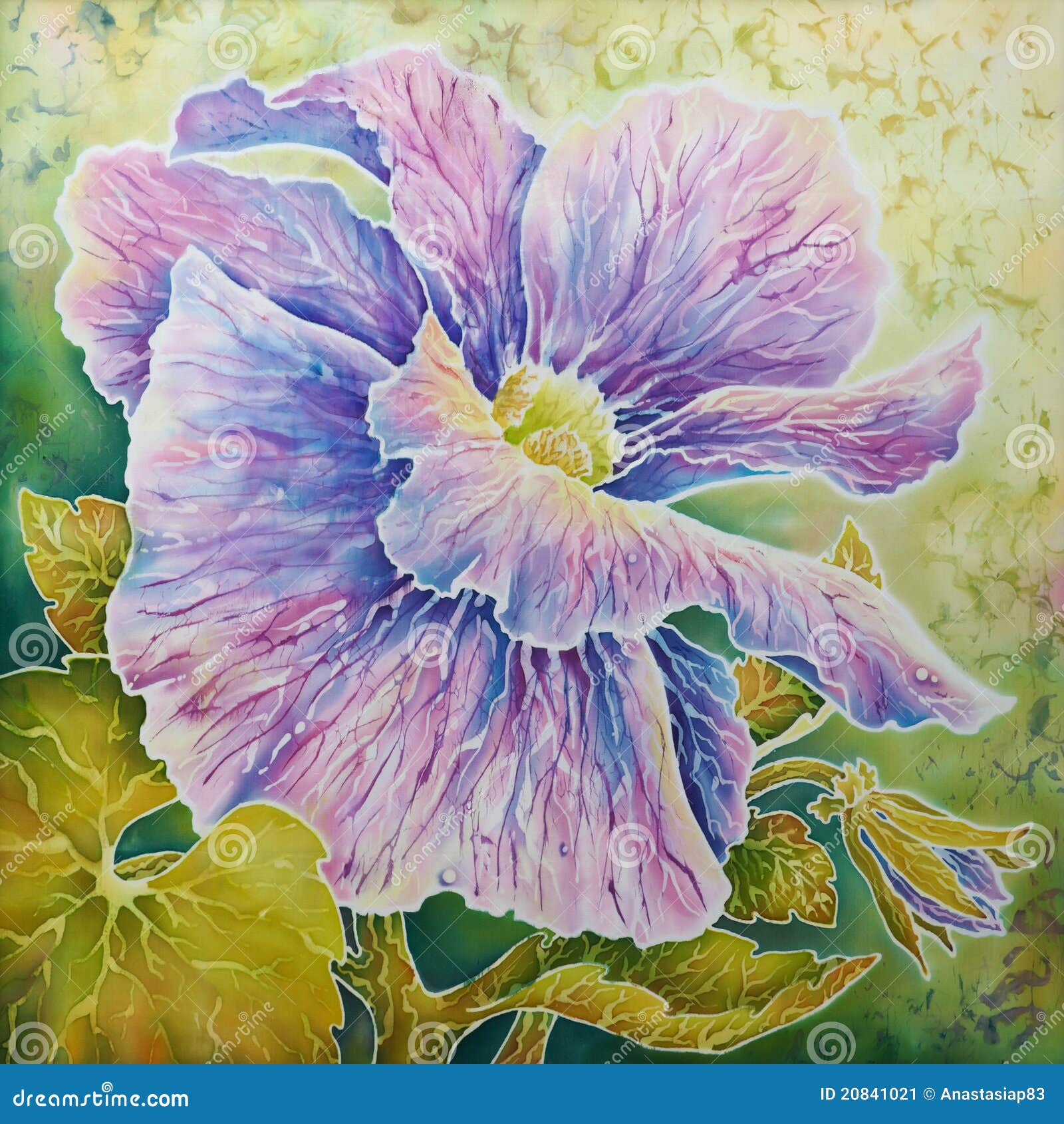 Multicolored pansy (batic) stock illustration. Illustration of artwork ...