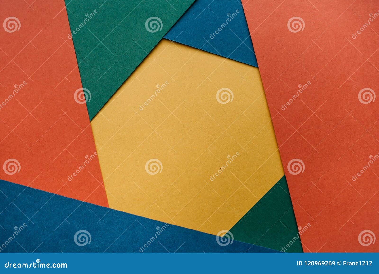 Multicolored Paper Forming a Geometric Form with Space for Text Stock ...