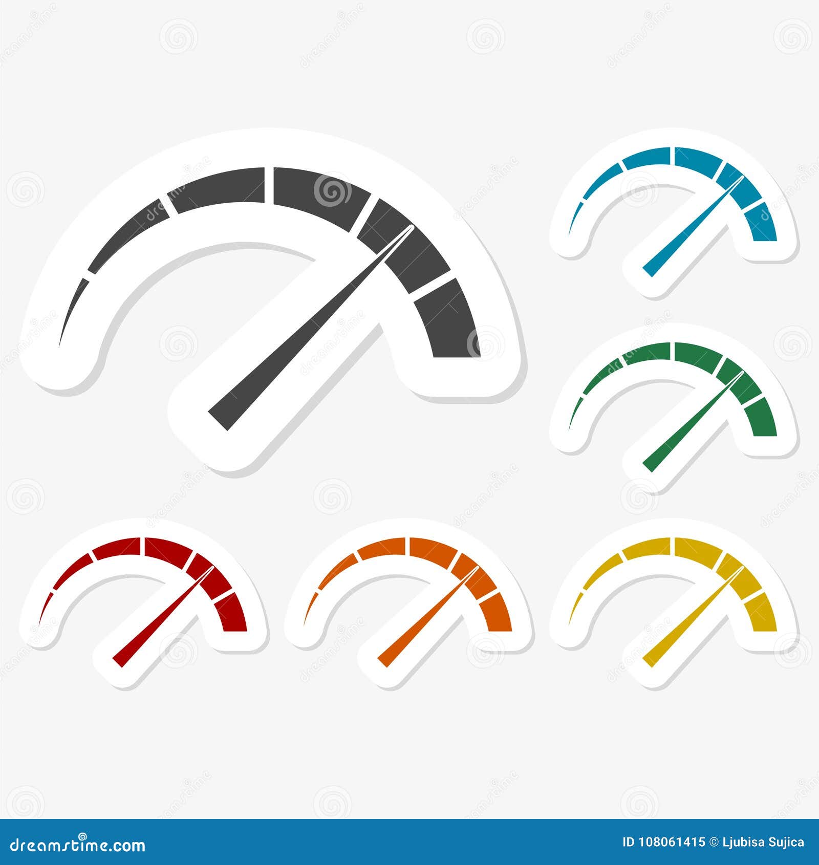 Multicolored Paper Stickers - Manometer Stock Vector - Illustration of ...
