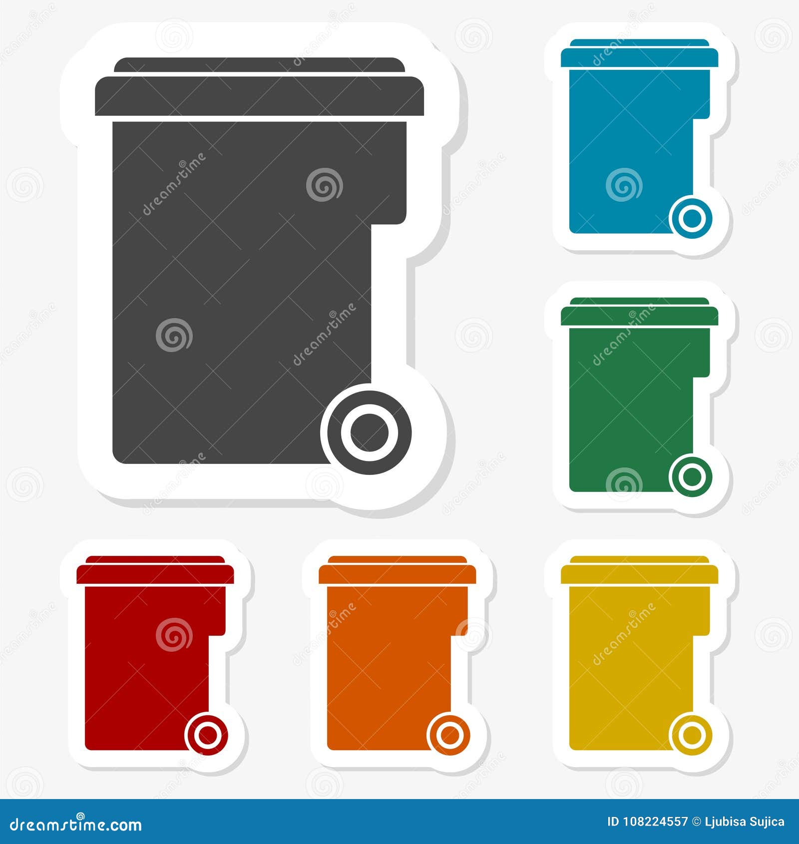 Multicolored Paper Stickers - Scissors Icon Stock Vector - Illustration ...