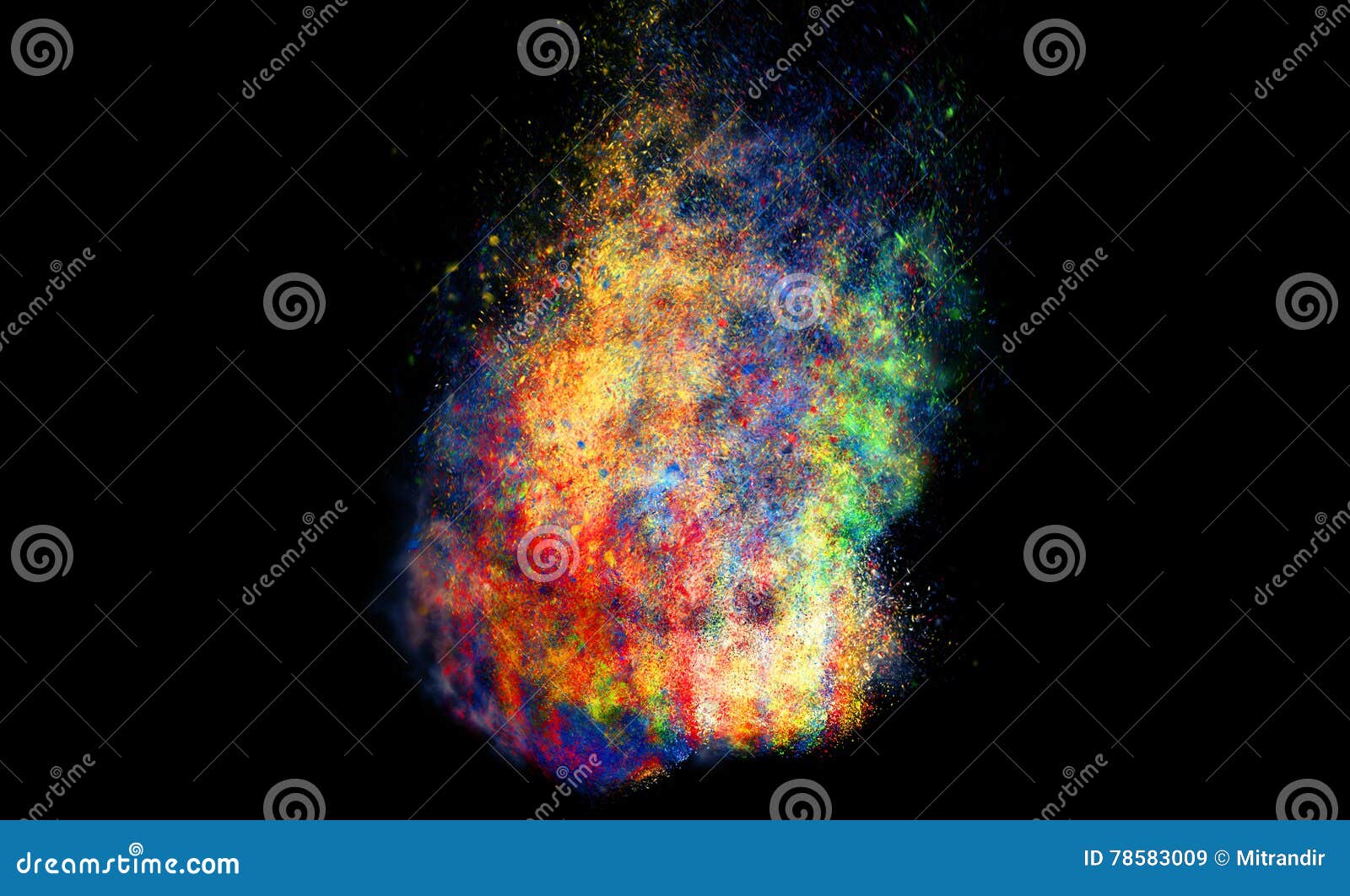 Multicolored Particles Explosion VFX Stock Image - Image of crash ...