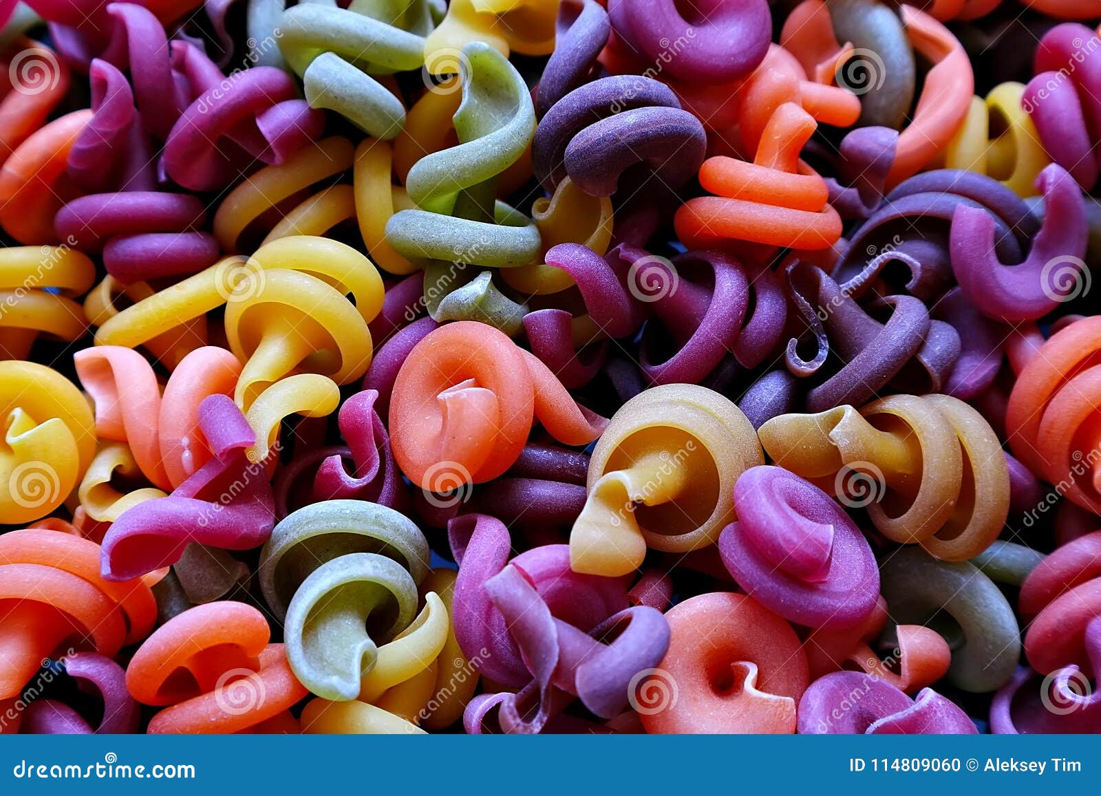 Multicolored Pasta. Colored Pasta Stock Photo - Image of colors ...