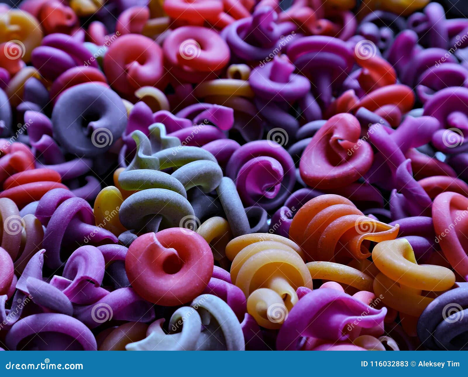 Multicolored Pasta. Colored Pasta Stock Image - Image of colors, meal ...