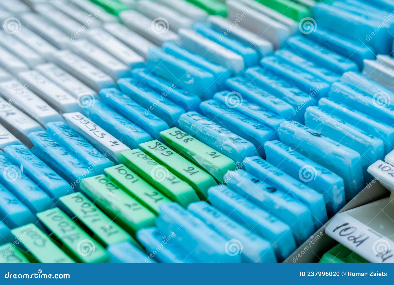 Multicolored Patient Tissue Blocks at Modern Laboratory Stock Photo ...
