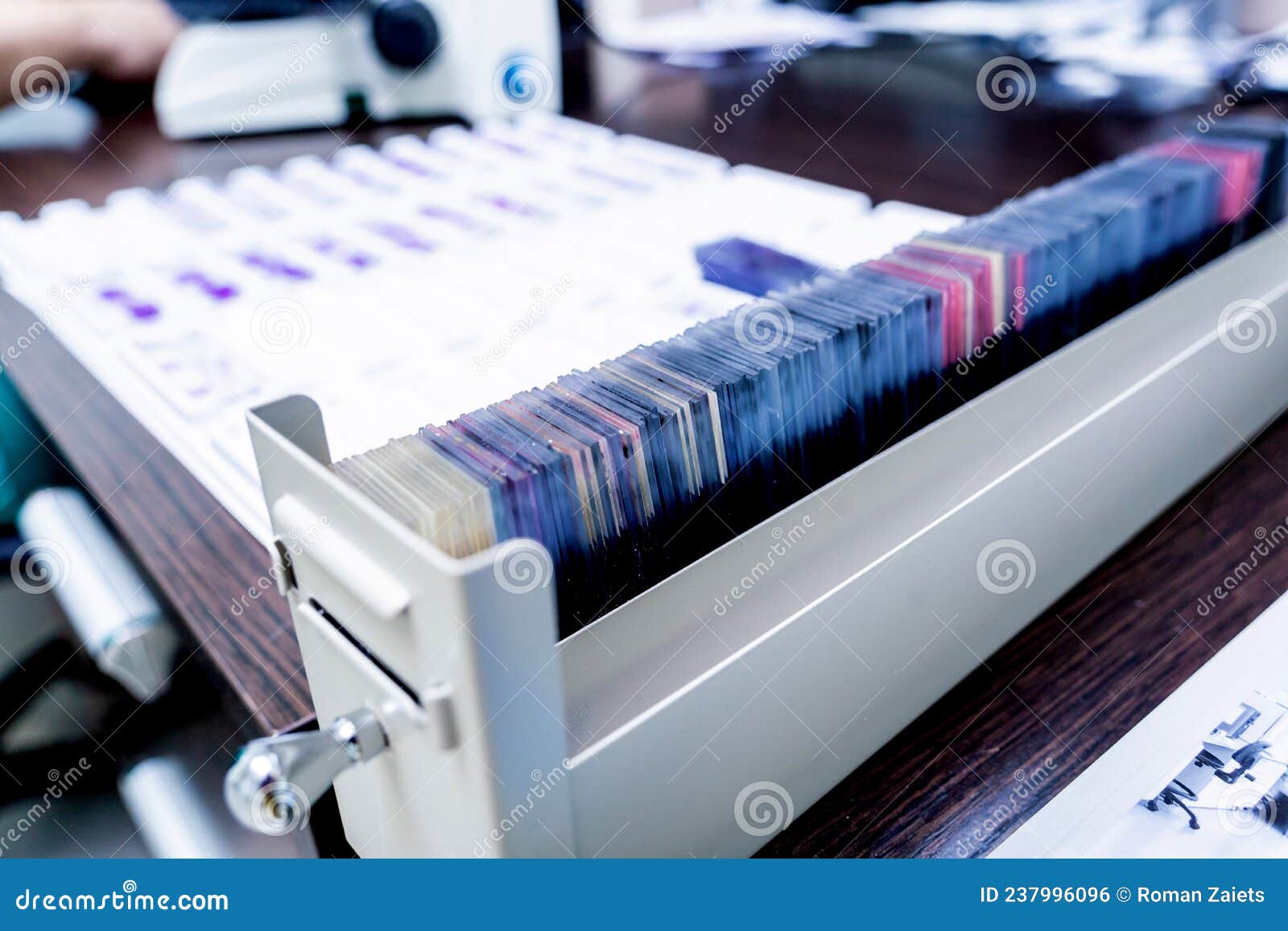 Multicolored Patient Tissue Blocks at Modern Laboratory Stock Photo ...