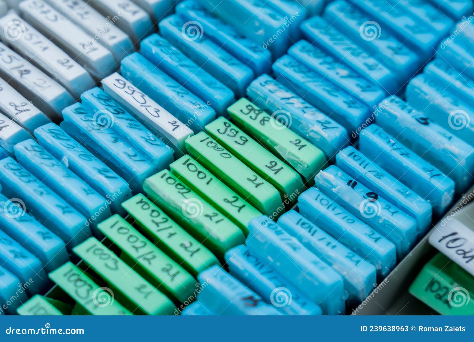 Multicolored Patient Tissue Blocks at Modern Laboratory Stock Image ...
