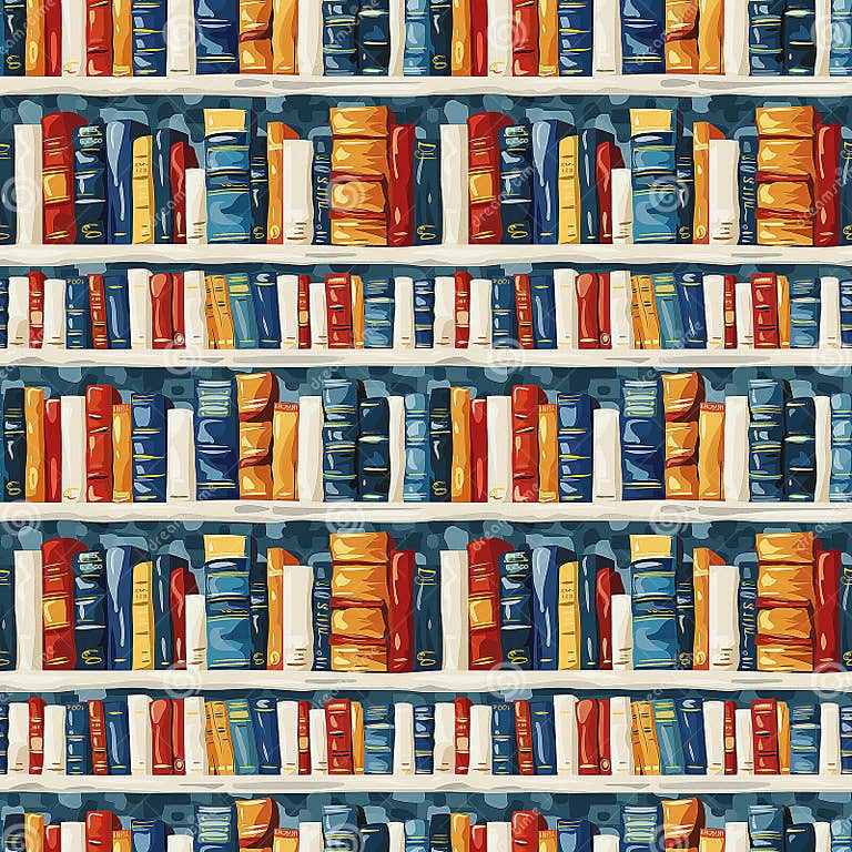 Multicolored Pattern of Books on Wall Stock Photo - Image of background ...