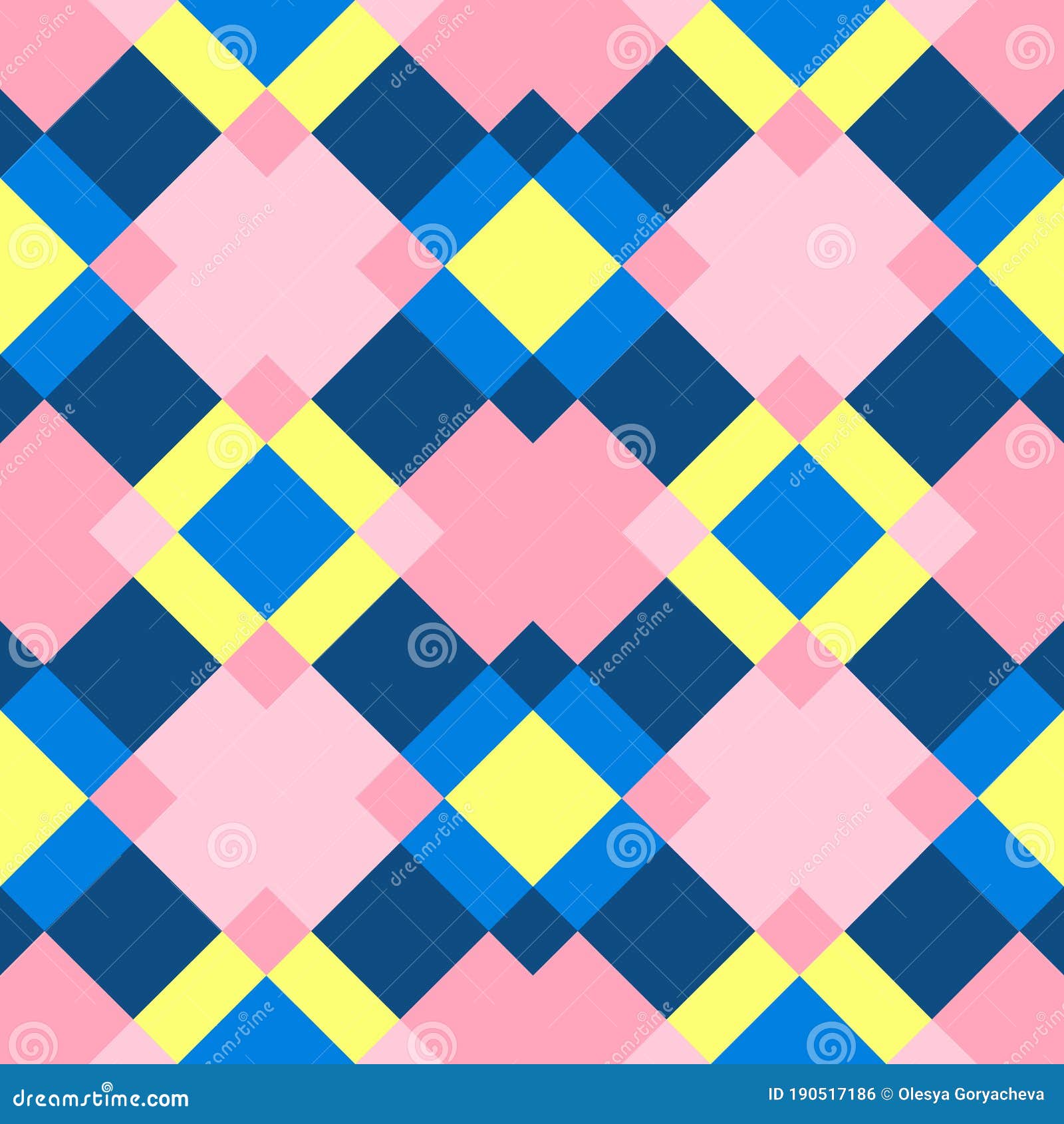 Multicolored Pattern of Diamonds, Checkered Ornament of Squares Stock ...