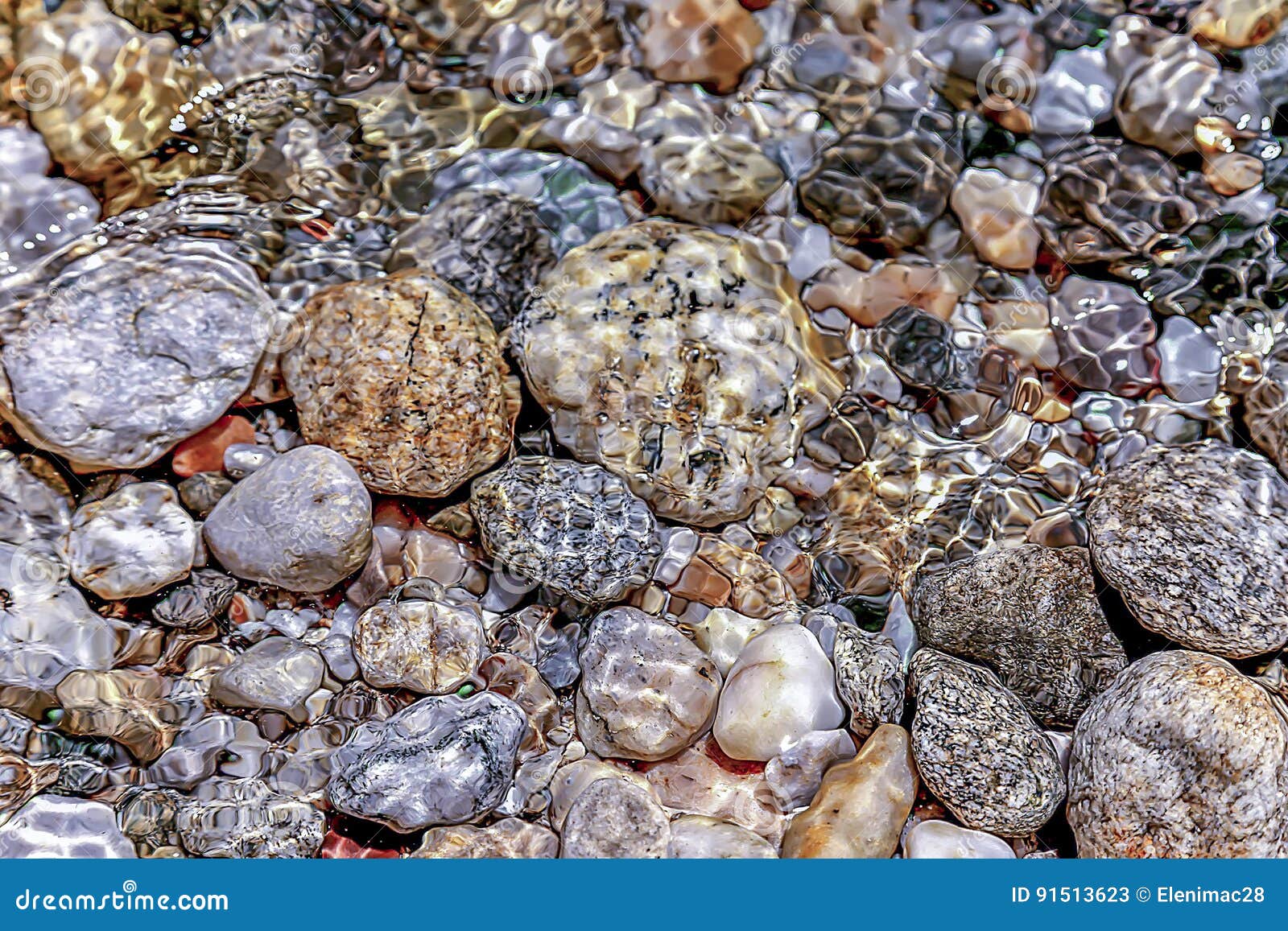Multicolored Pebbles stock image. Image of ripples, season - 91513623