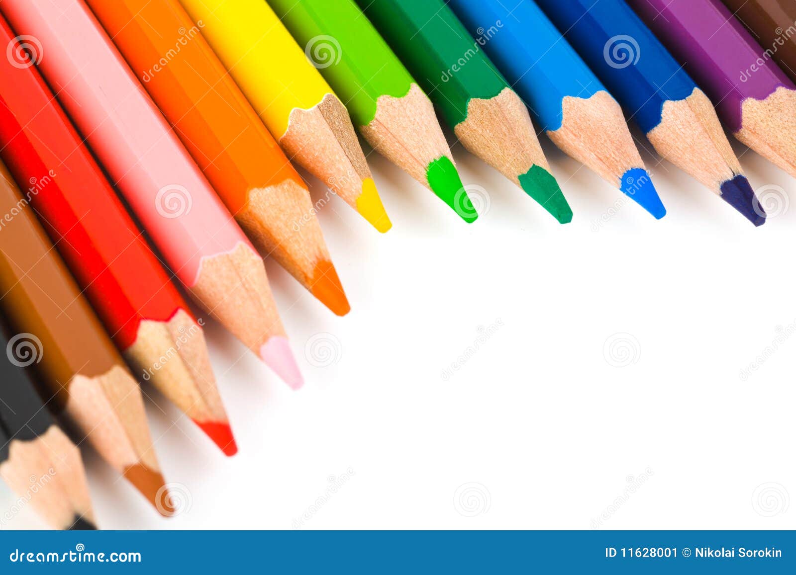 Multicolored pencils stock image. Image of macro, child - 11628001