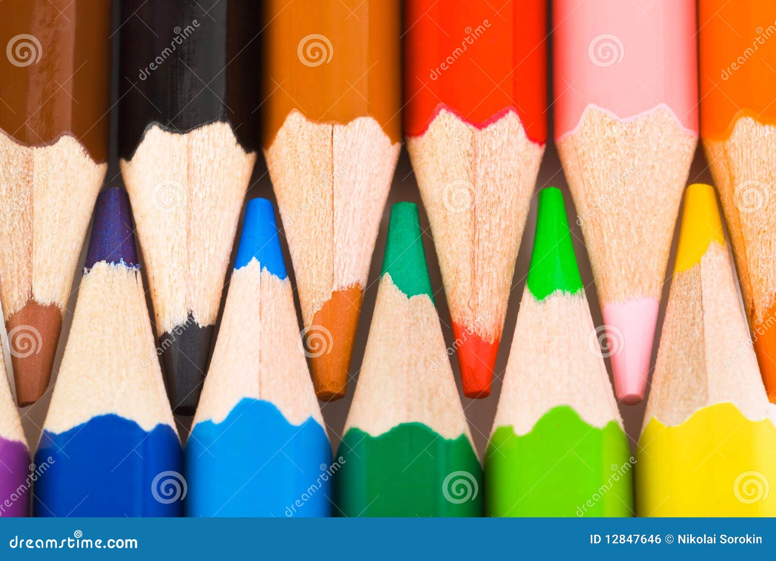 Multicolored pencils stock photo. Image of business, paper - 12847646