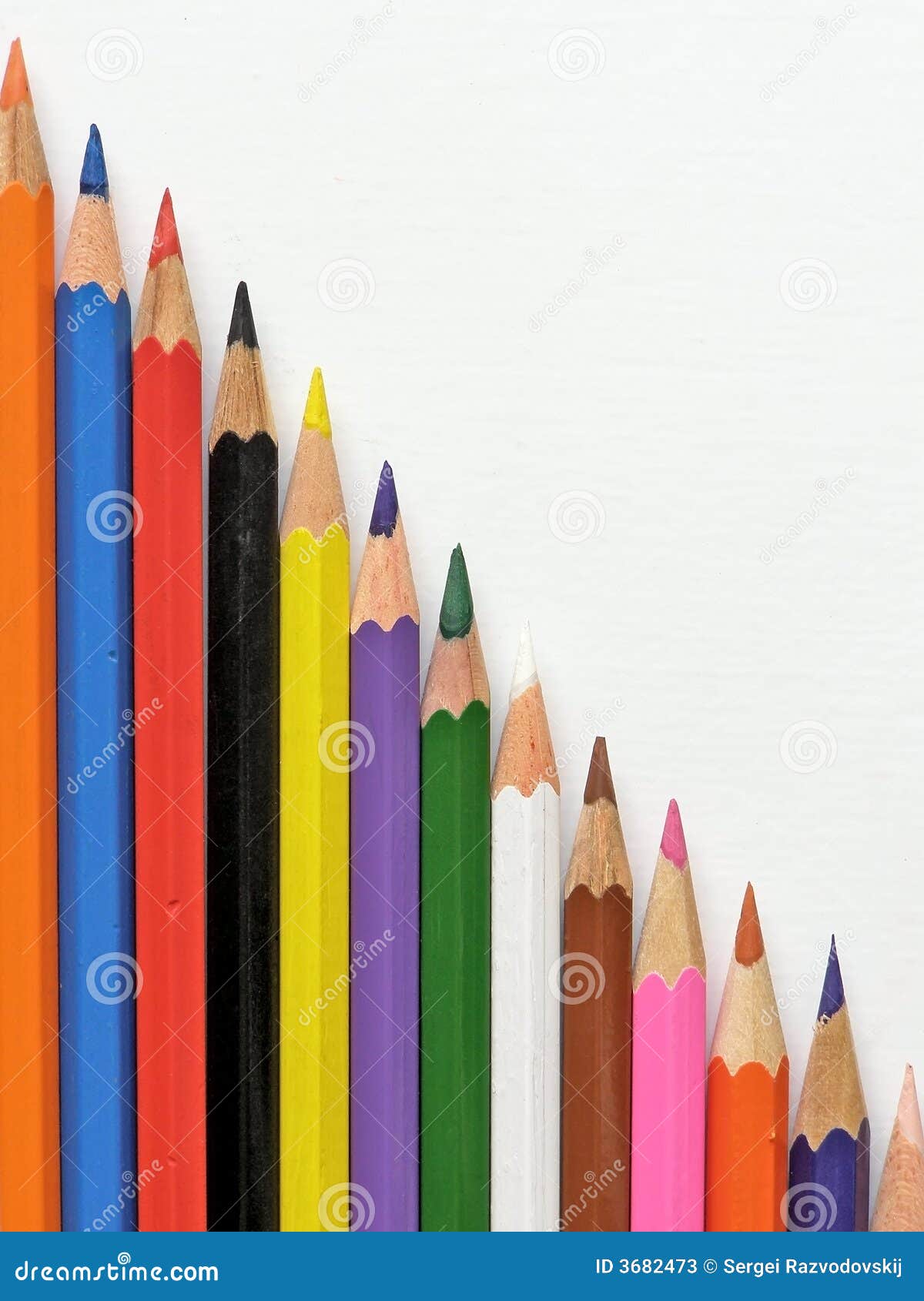 Multicolored pencils stock image. Image of childhood, stationery - 3682473