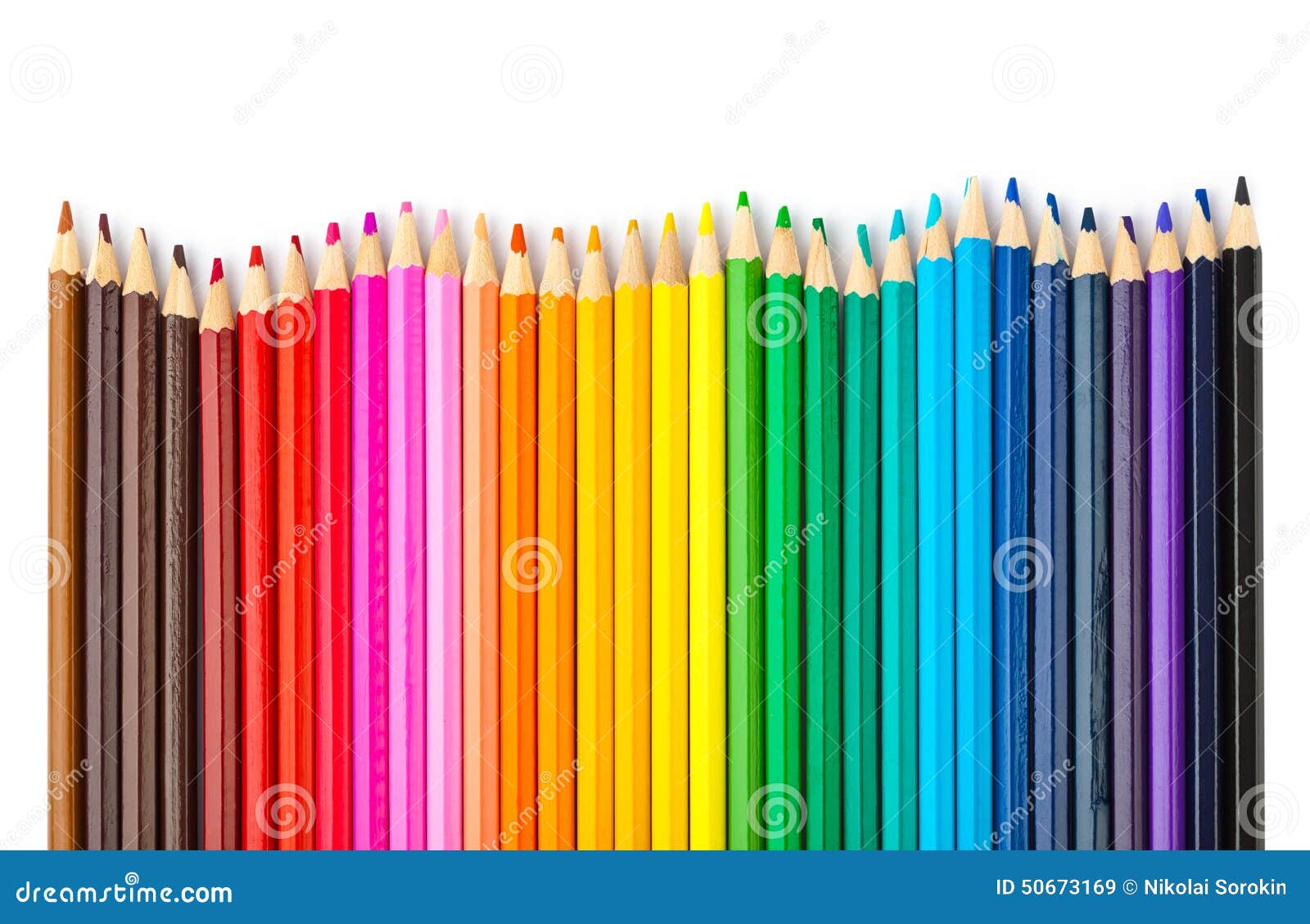 Multicolored pencils stock image. Image of colorful, color - 50673169