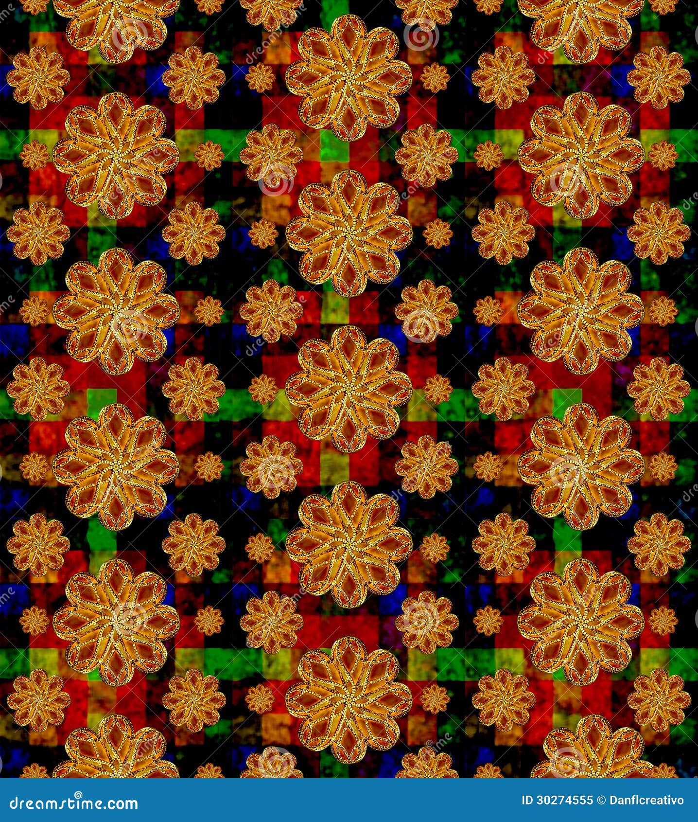 Multicolored Stars Motif Pattern Stock Illustration - Illustration of ...